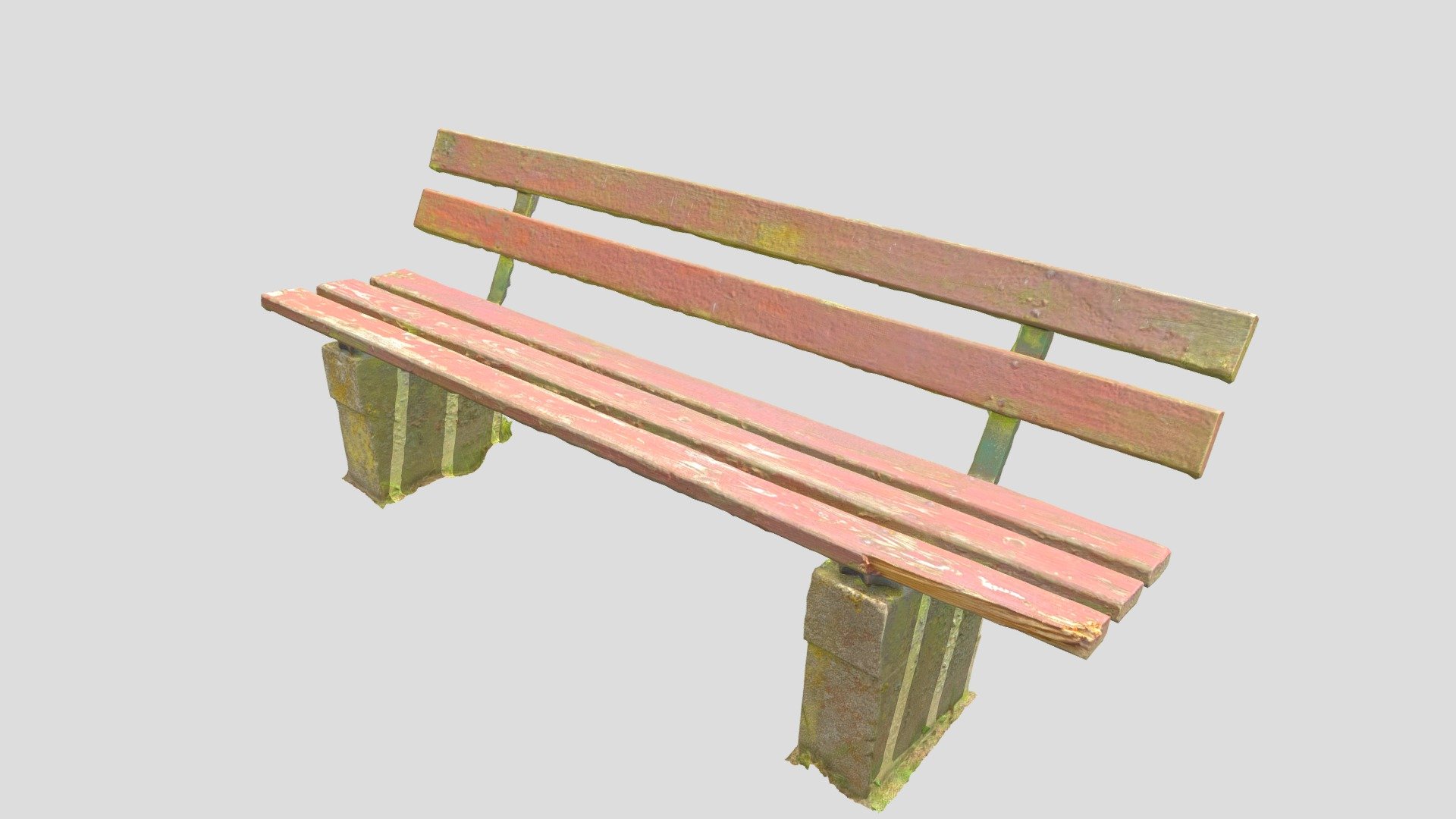 Red Old Bench 3D Model Scan - Buy Royalty Free 3D model by Per's Scan ...