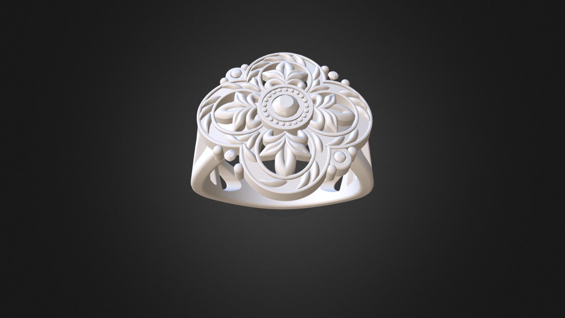 Ring Flower Sculpture 3D Print - 3D model by 3DCloud.company (@3dcloud ...