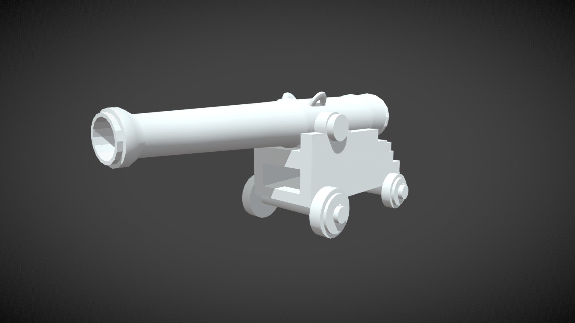 P1: Low Poly Cannon - 3D model by aldorug [87b43aa] - Sketchfab
