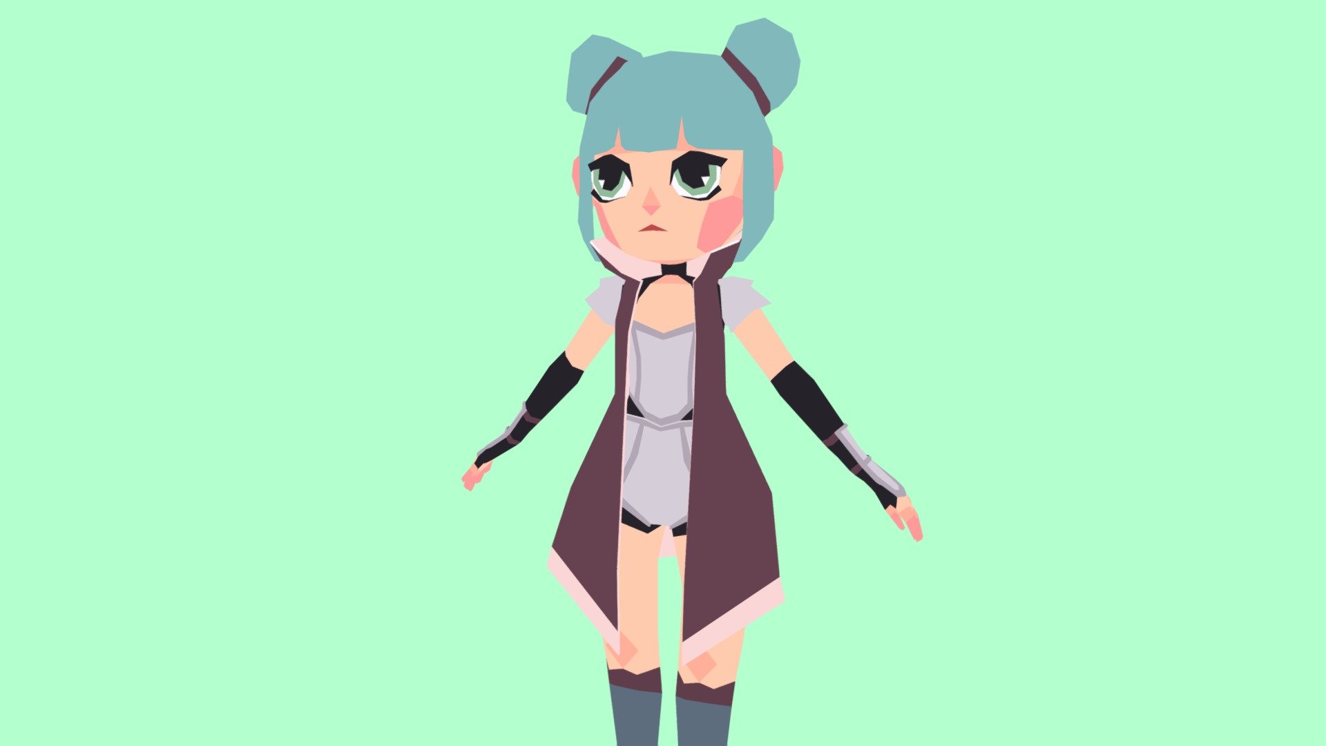 Low Poly Dungeon Girl - 3D model by trini [87b6dc1] - Sketchfab