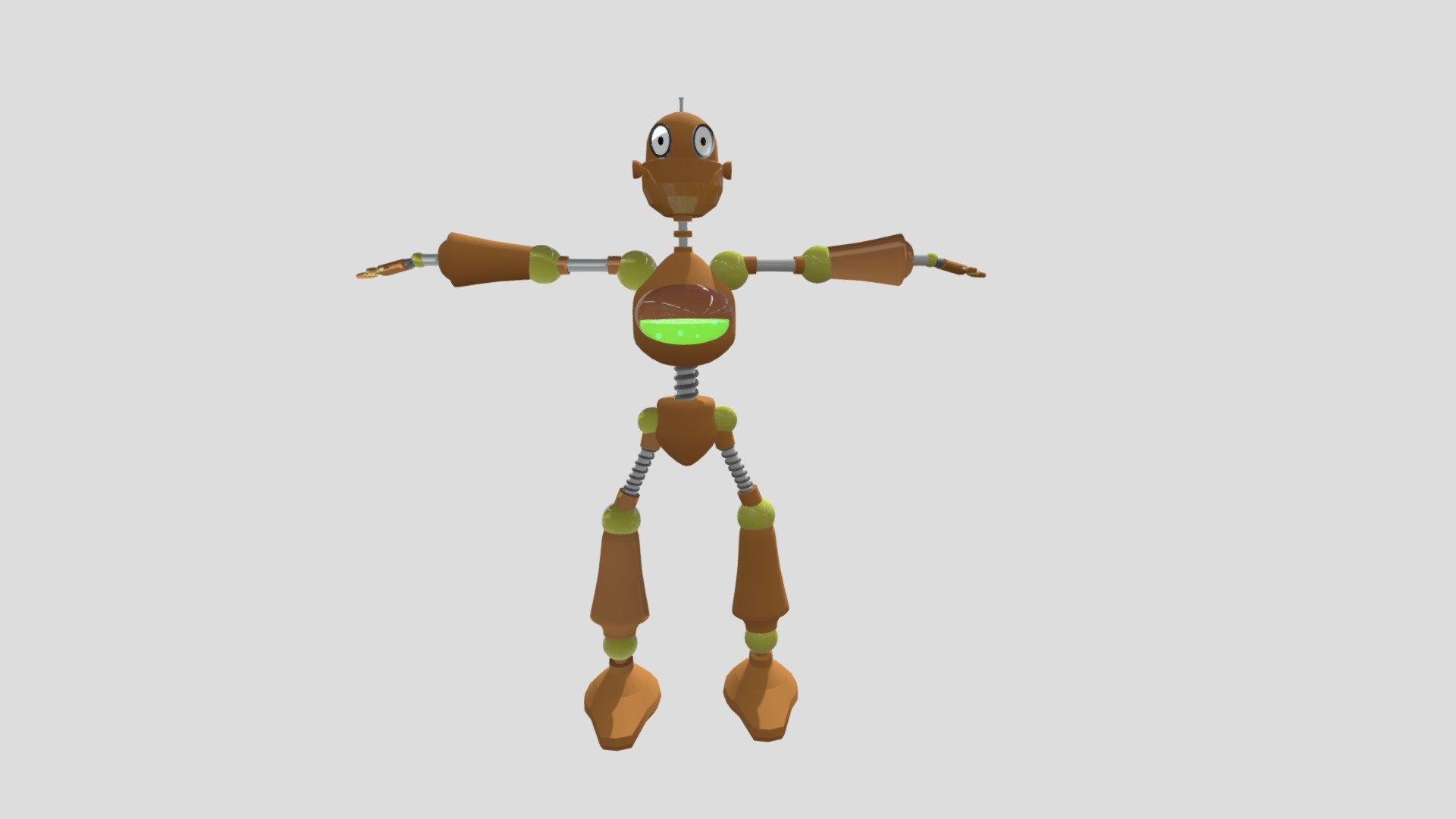 Cartoon Robot - 3D model by Denys_K (@den4ig1702) [87ba766] - Sketchfab