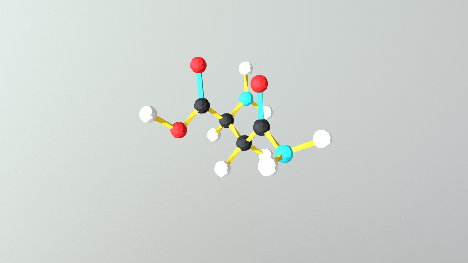 17 16 2 C4H8N2O3 Asparagine - 3D model by Zometool [87bdca7] - Sketchfab