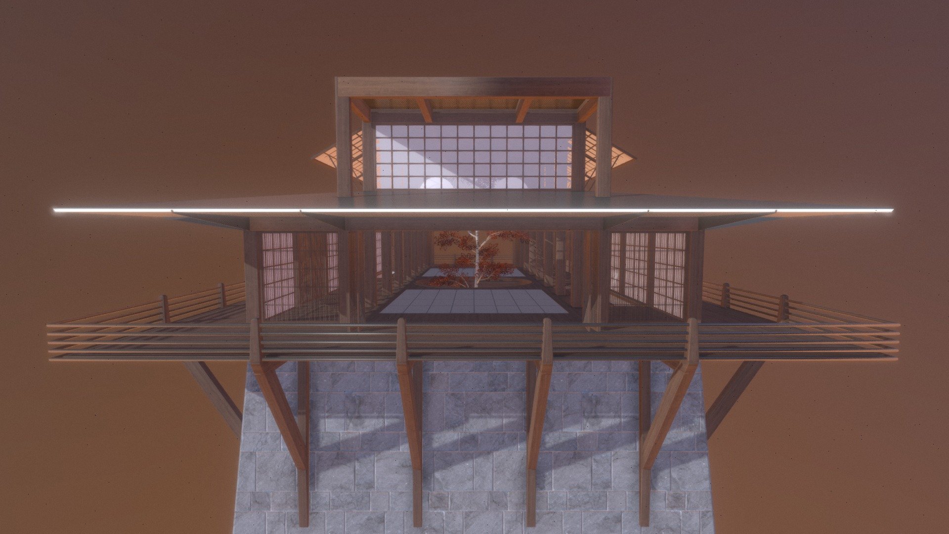 Midnight Dojo | Hyperfy & Monaverse - 3D model by archonomous [87be661 ...