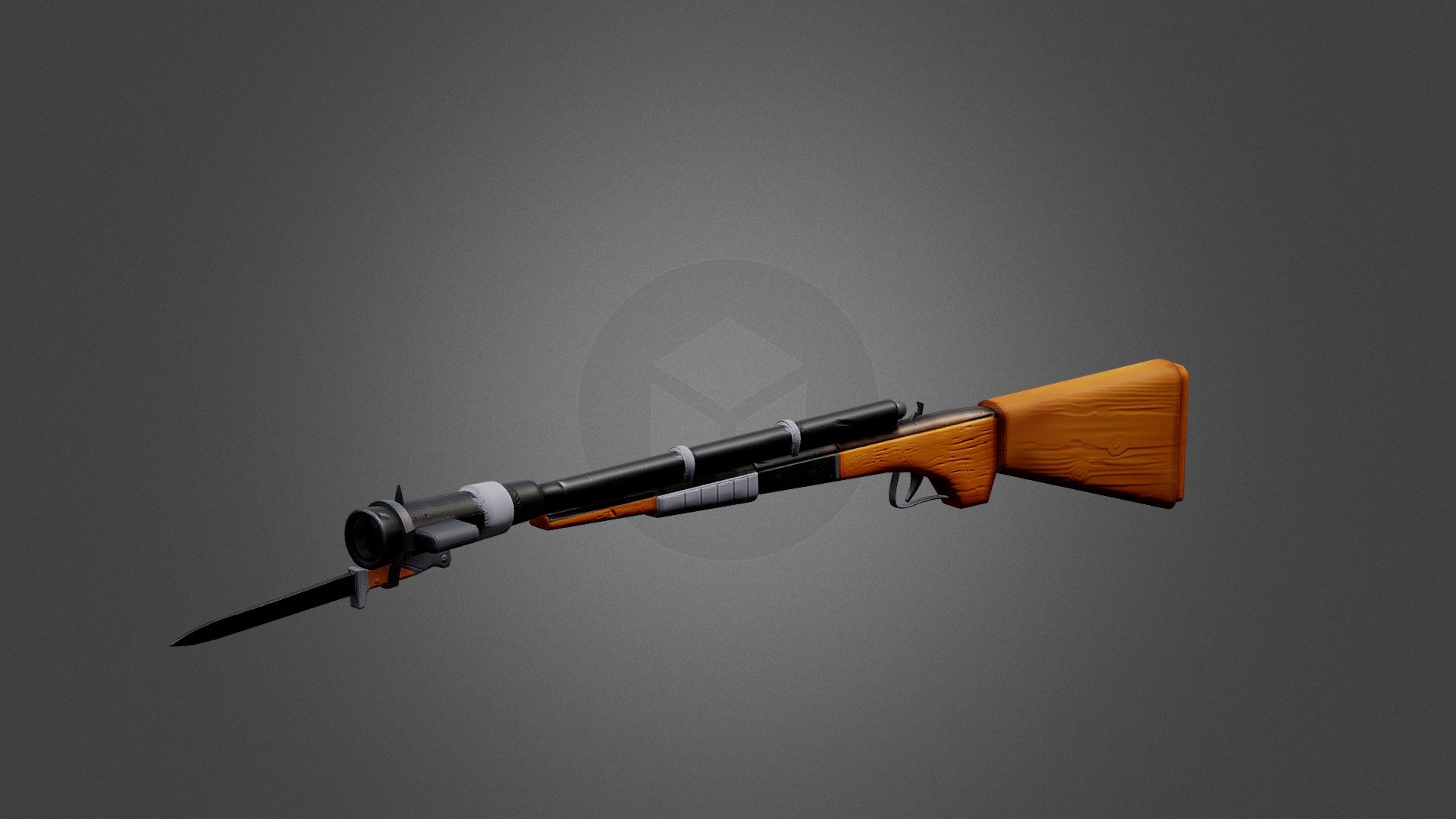 Low Poly - Bayonet Rifle - 3D model by L4L (@Land4land) [87c4abe ...