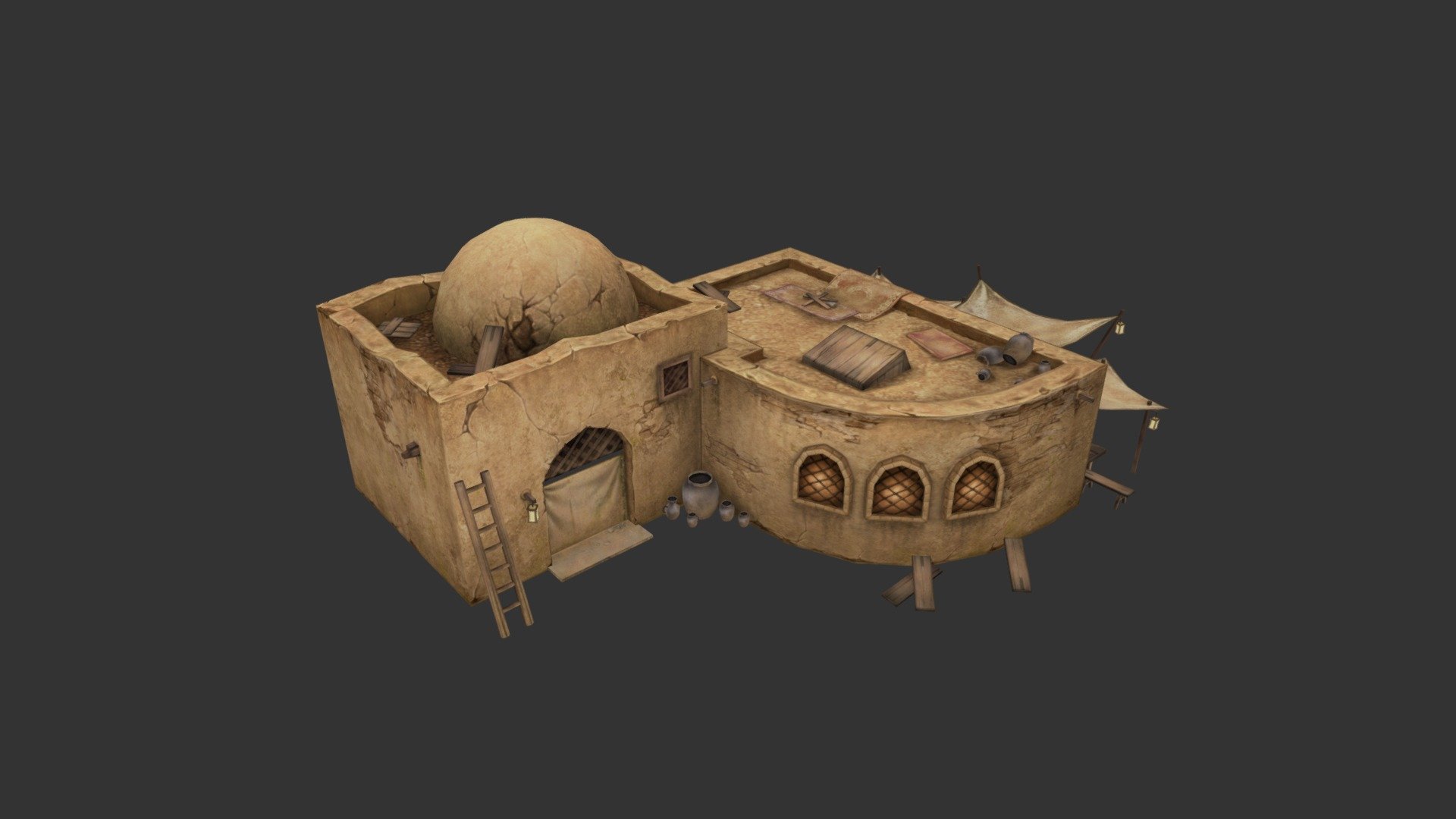 desert house - 3D model by lydiaqx [87c827c] - Sketchfab