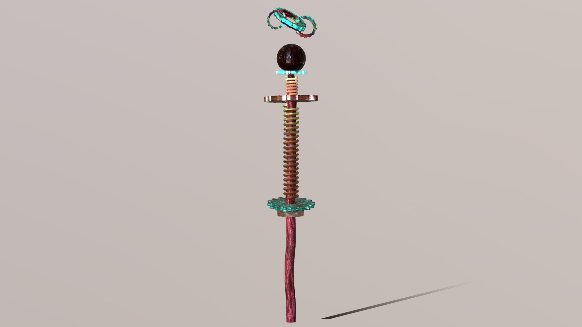 Steam Punk Staff - 3D model by xxfionnualakelly9 [87c9c22] - Sketchfab