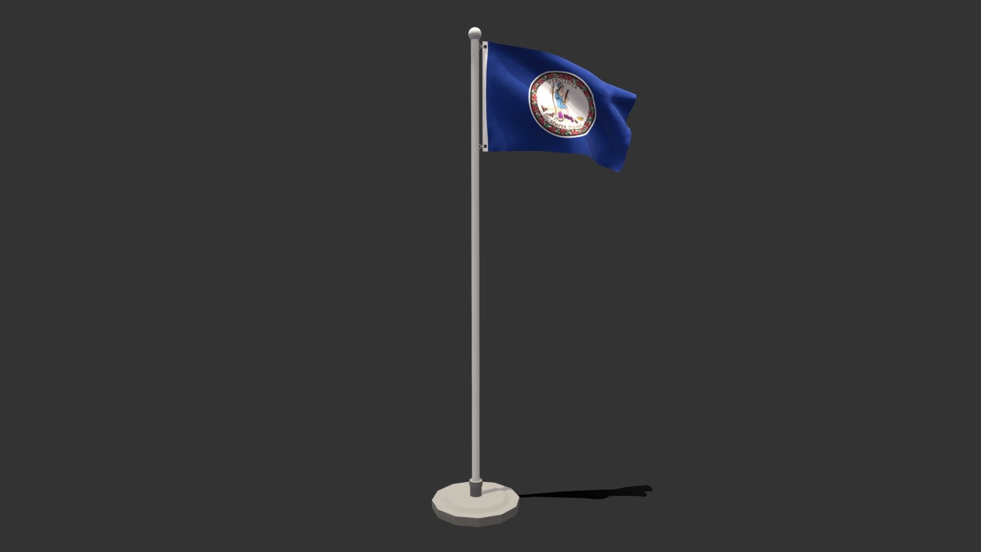 Seamless Animated Virginia Flag - Buy Royalty Free 3D model by chroma3d ...