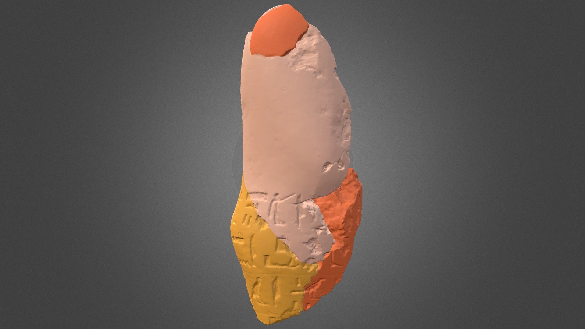 Splinter Analysis, Padiamenope's Shabti Frag. B - 3D model by Institut ...