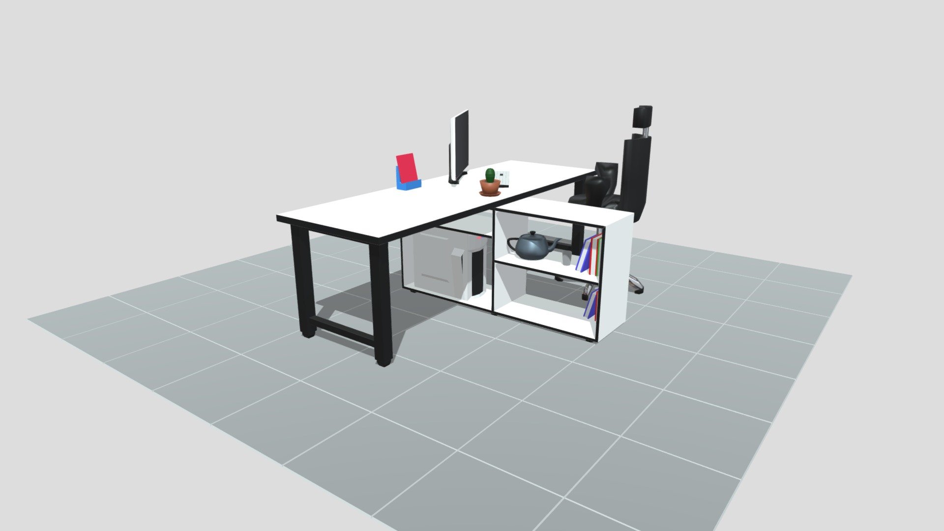 Furniture Office table - 3D model by Dr.3d [87d1224] - Sketchfab