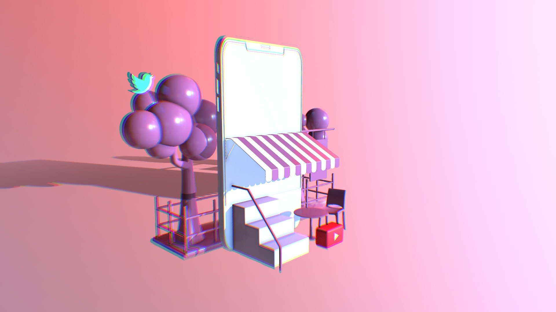 Social Media Scene - Download Free 3D model by besturkan [87d70f5 ...
