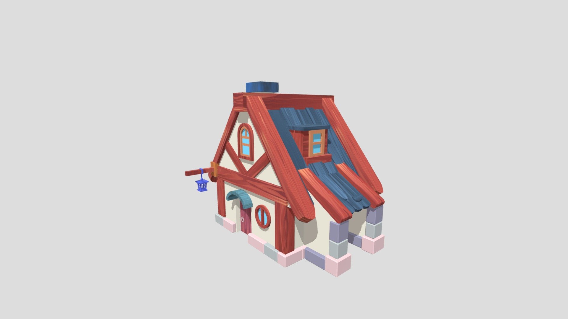 cute low poly house - 3D model by v_pustote [87d9eba] - Sketchfab