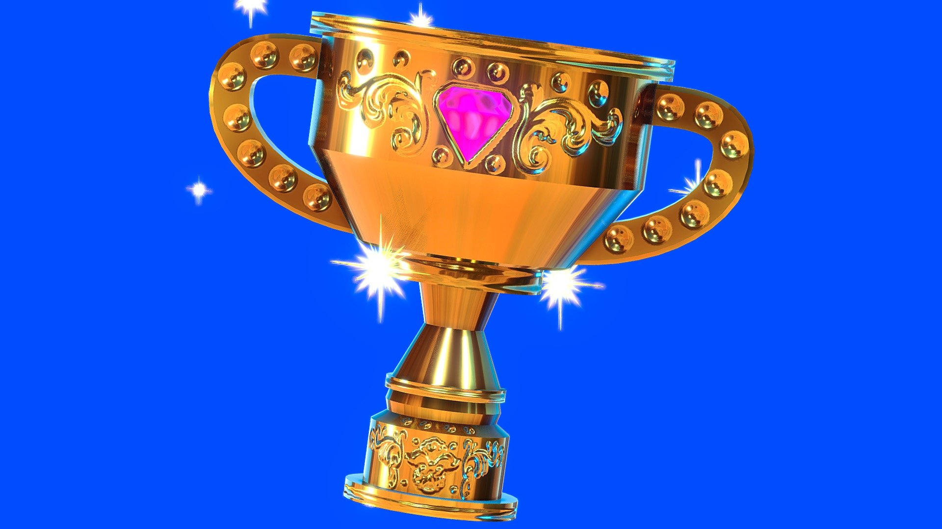 Low poly - Stylized Game Items - Trophy - Buy Royalty Free 3D model by ...