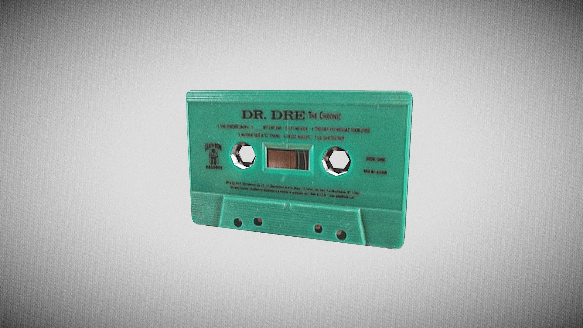 Green Cassette Tape - 3D model by Anticipateants [87dad65] - Sketchfab