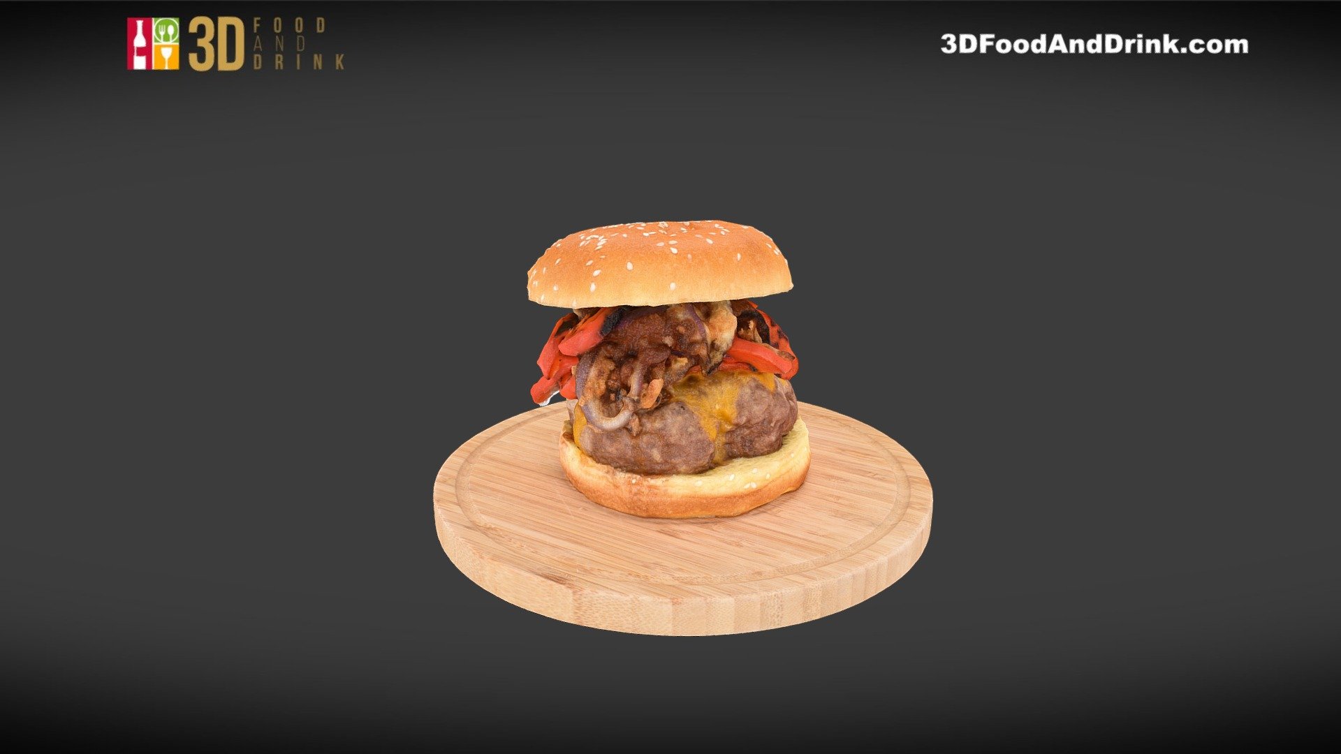 The Grillhouse Burger - 3D model by 3DFoodAndDrink (@3dfoodandrink ...