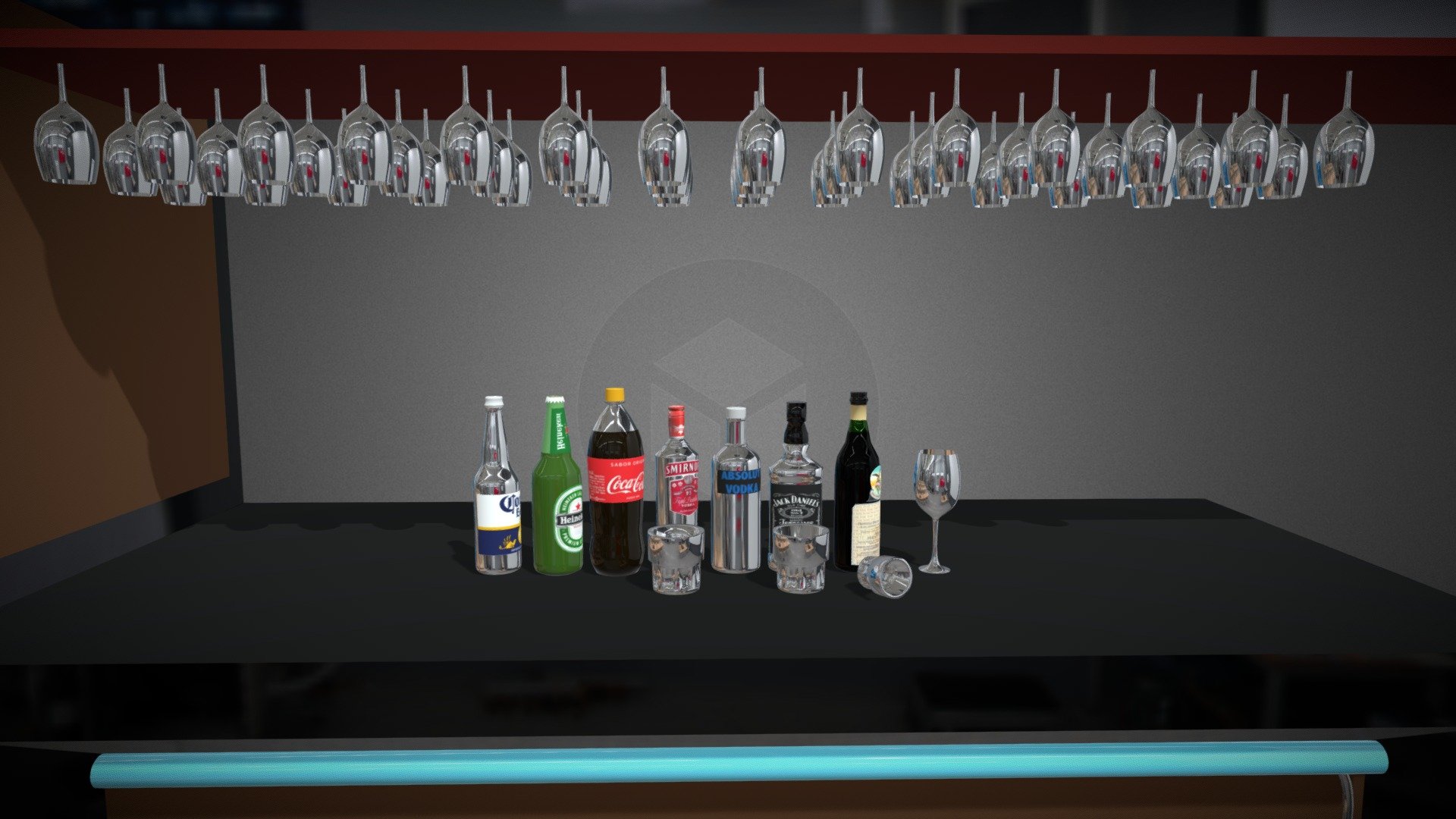 PACK BOTTLES HIGH POLY - Buy Royalty Free 3D model by Agustin Panes ...