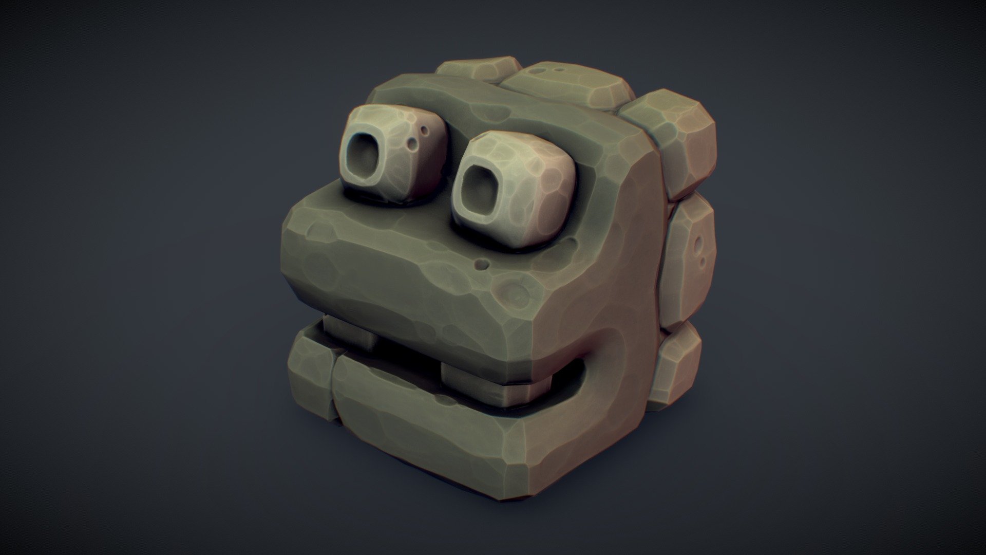 Cube World Stone Head - PBR Series - Buy Royalty Free 3D model by ...