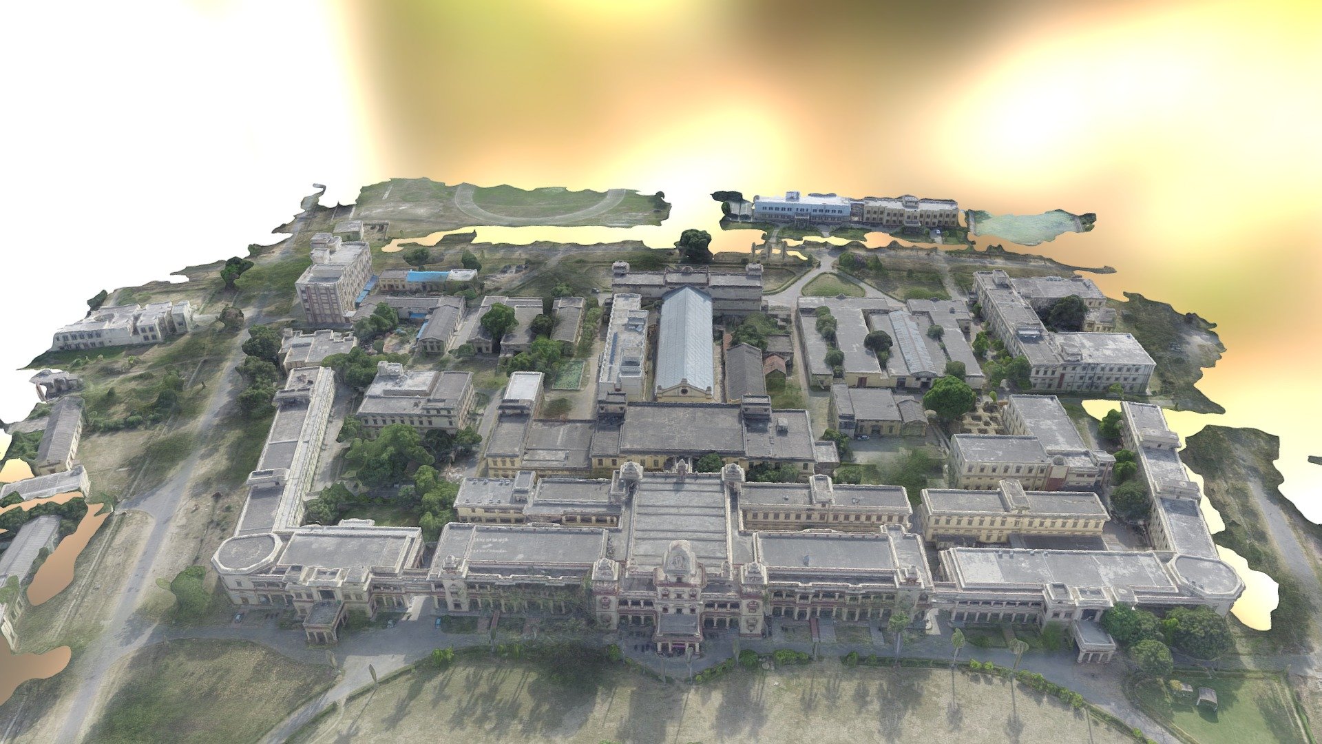 IIT BHU Varanasi 3D Model using Aerial Mapping - Download Free 3D model ...
