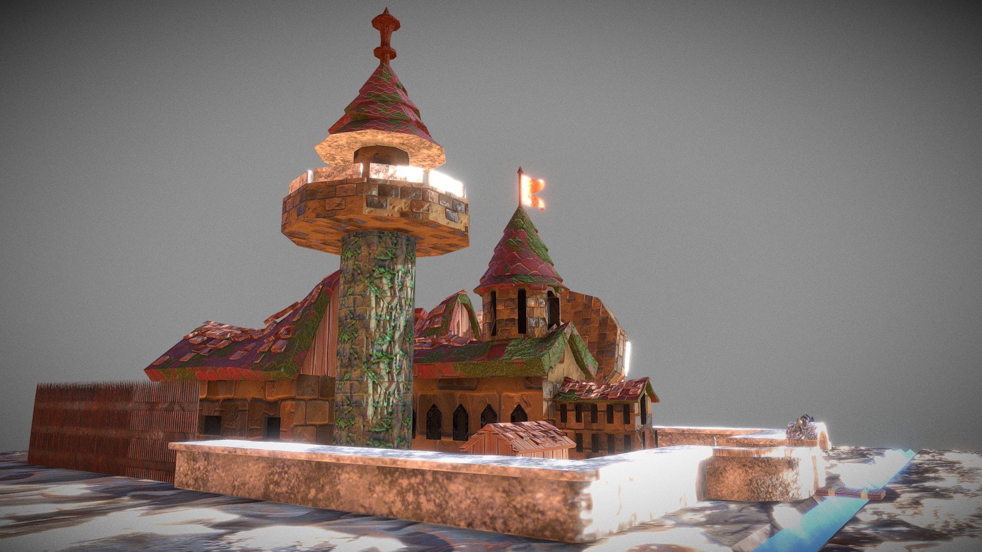 Stylized Castle - Download Free 3D model by Miguel Adão (@theauditor ...