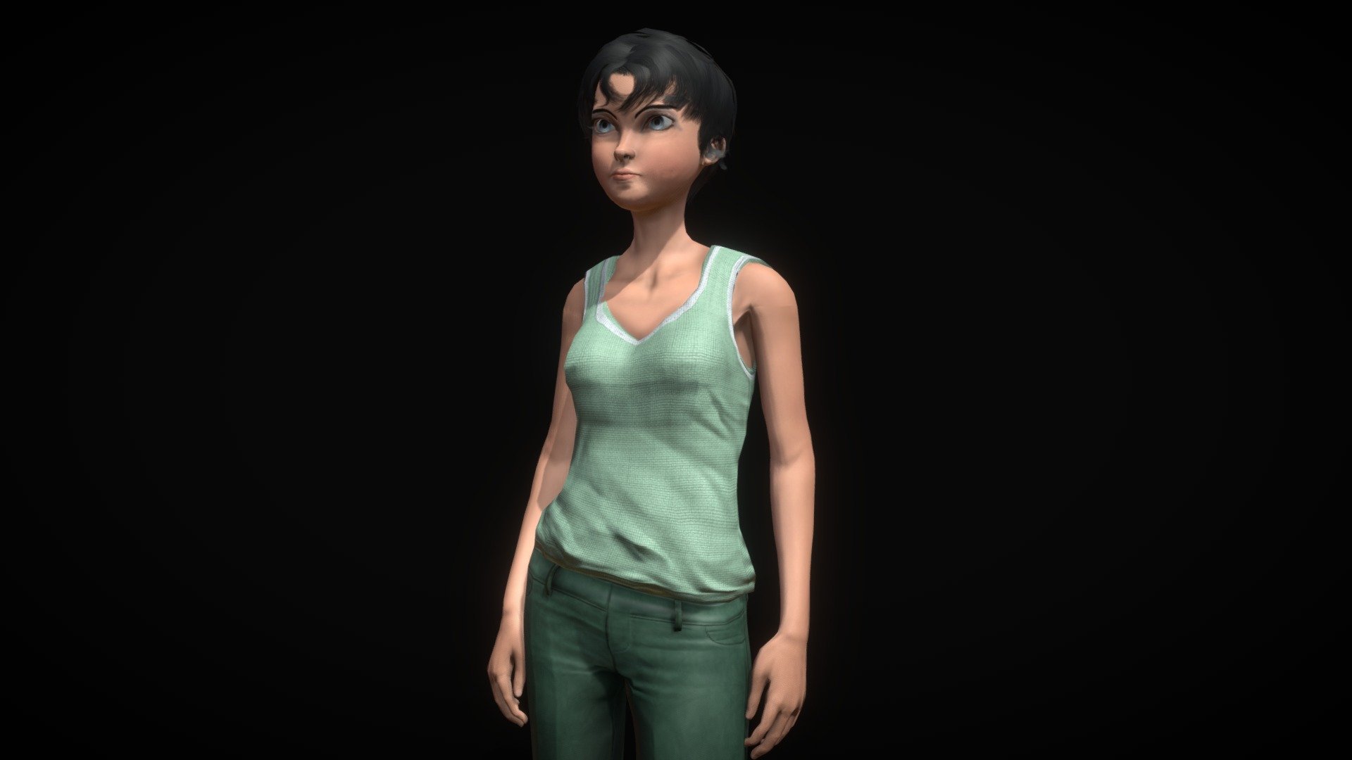 young girl character - human riged model - Buy Royalty Free 3D model by Kasit Studio (@kasit ...