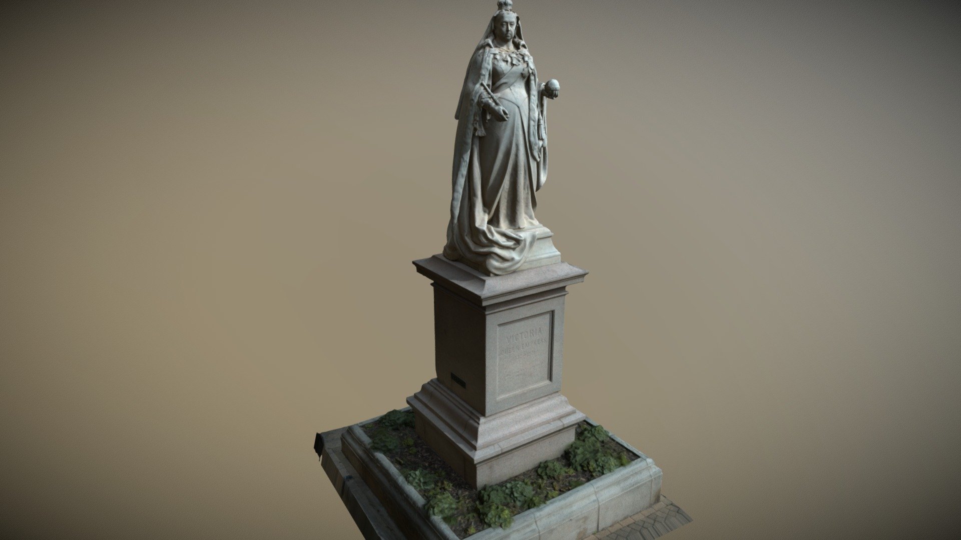 Queen Victoria Statue Leamington Spa - Buy Royalty Free 3D model by ...