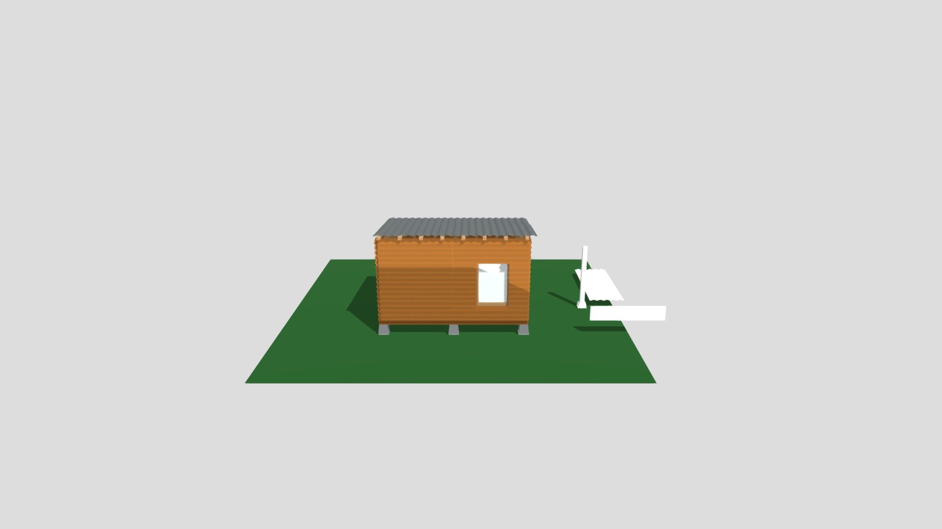 Low poly wooden shed - Download Free 3D model by Gryyz [87e9bff ...