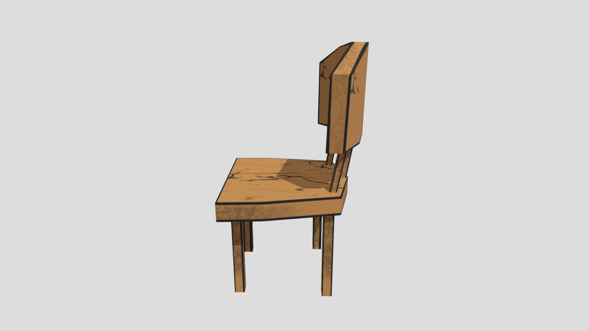 Wooden chair - 3D model by Vanupuikko [87ea0f0] - Sketchfab