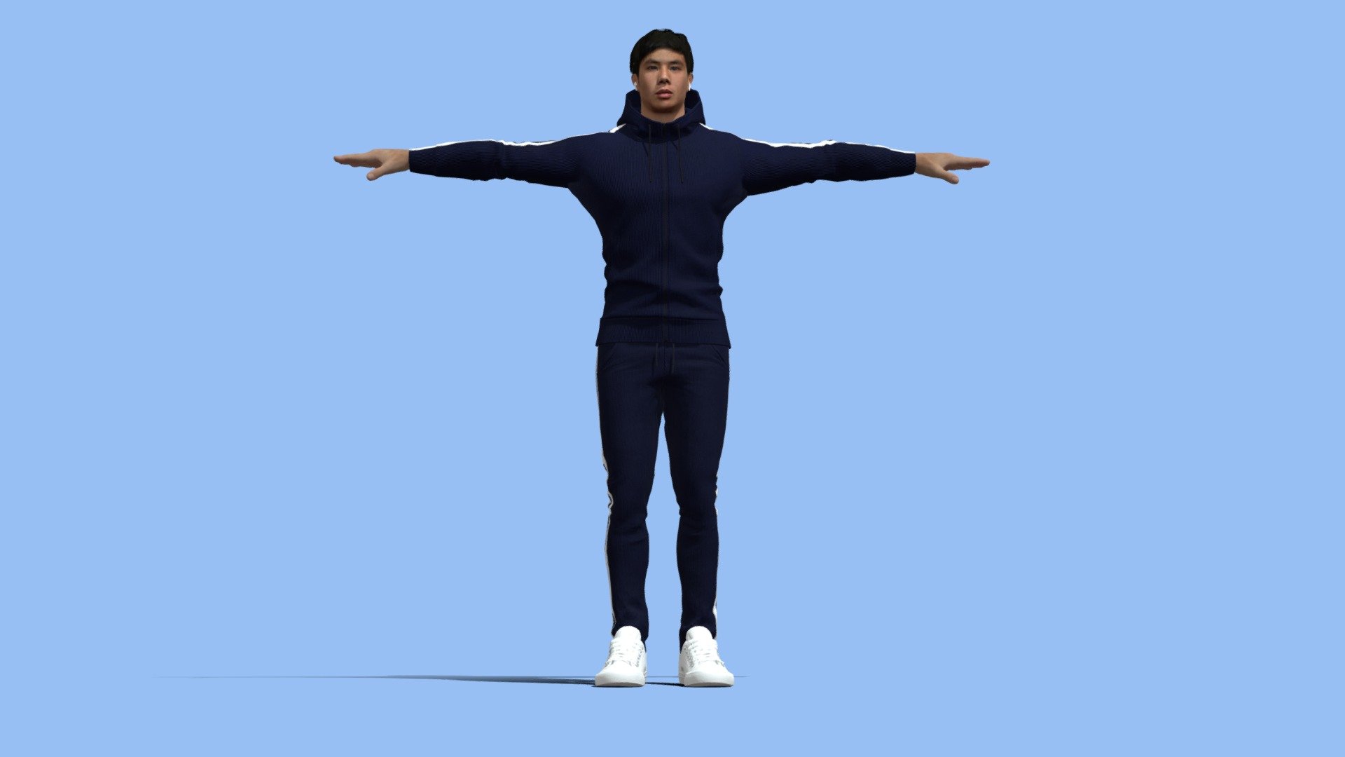 T-Pose Rigged Sport man - 3D model by 3dpassion.net [87ee475] - Sketchfab