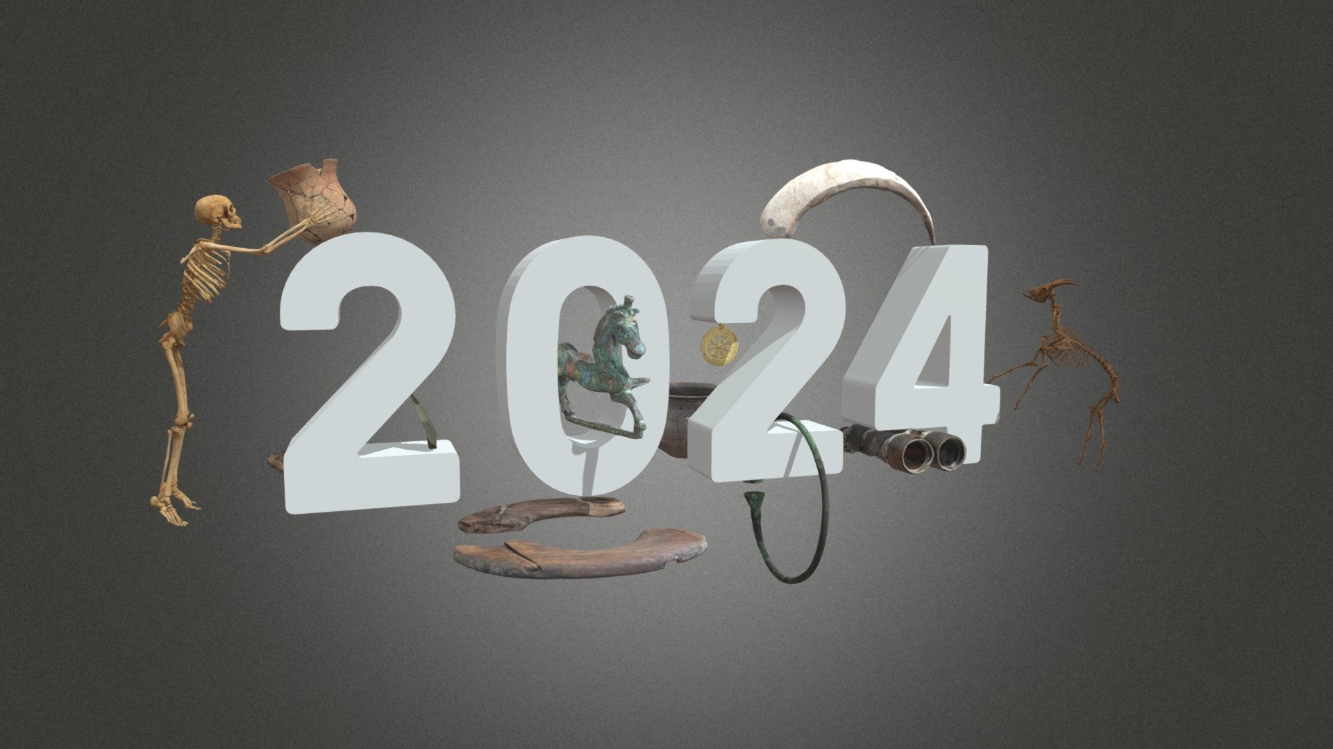 Bonne année 2024 ! - 3D model by archeologie.alsace [87f2813] - Sketchfab