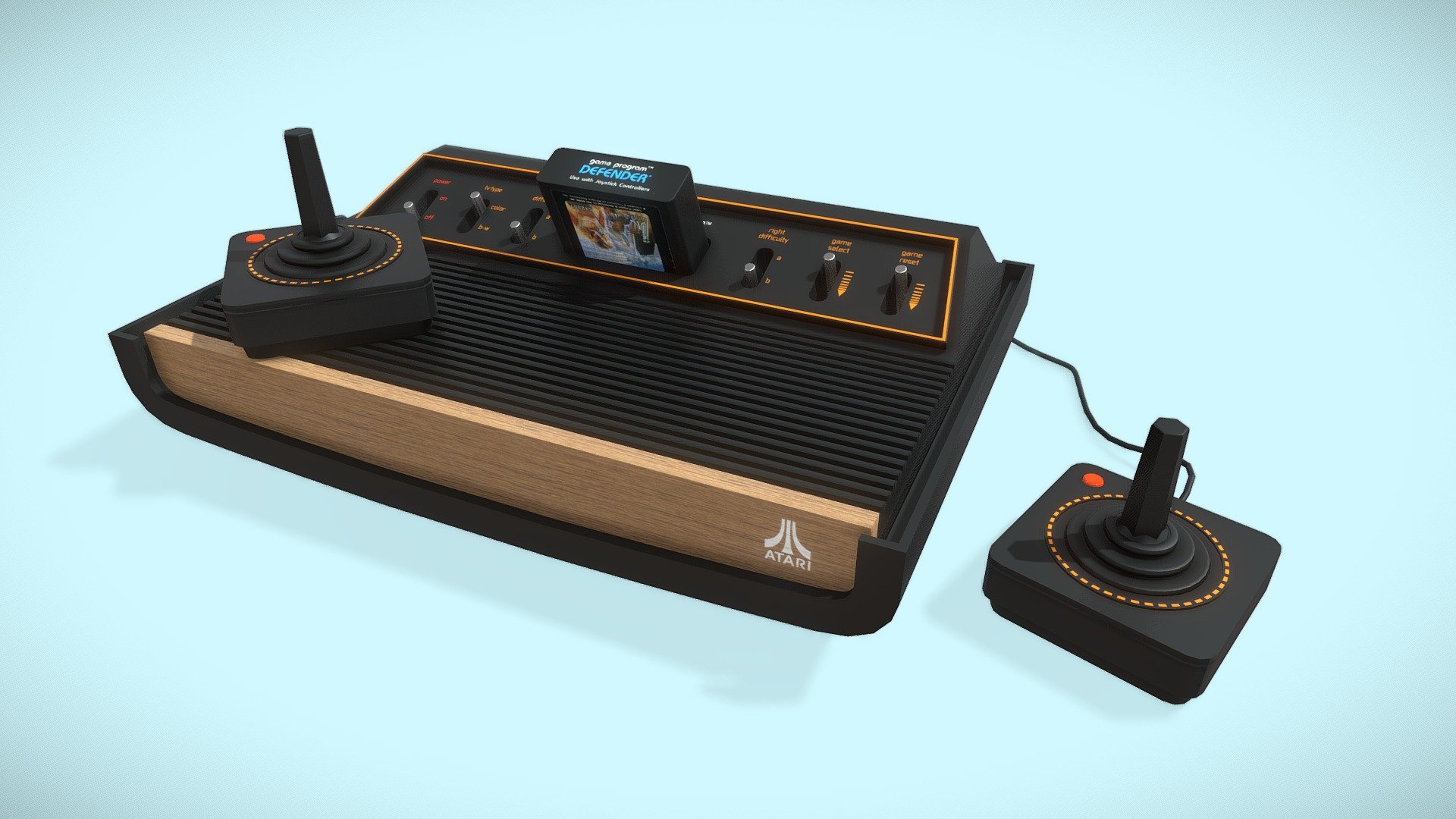 Low Poly Atari 2600 Game Console - 3D model by creativedigitalnz ...