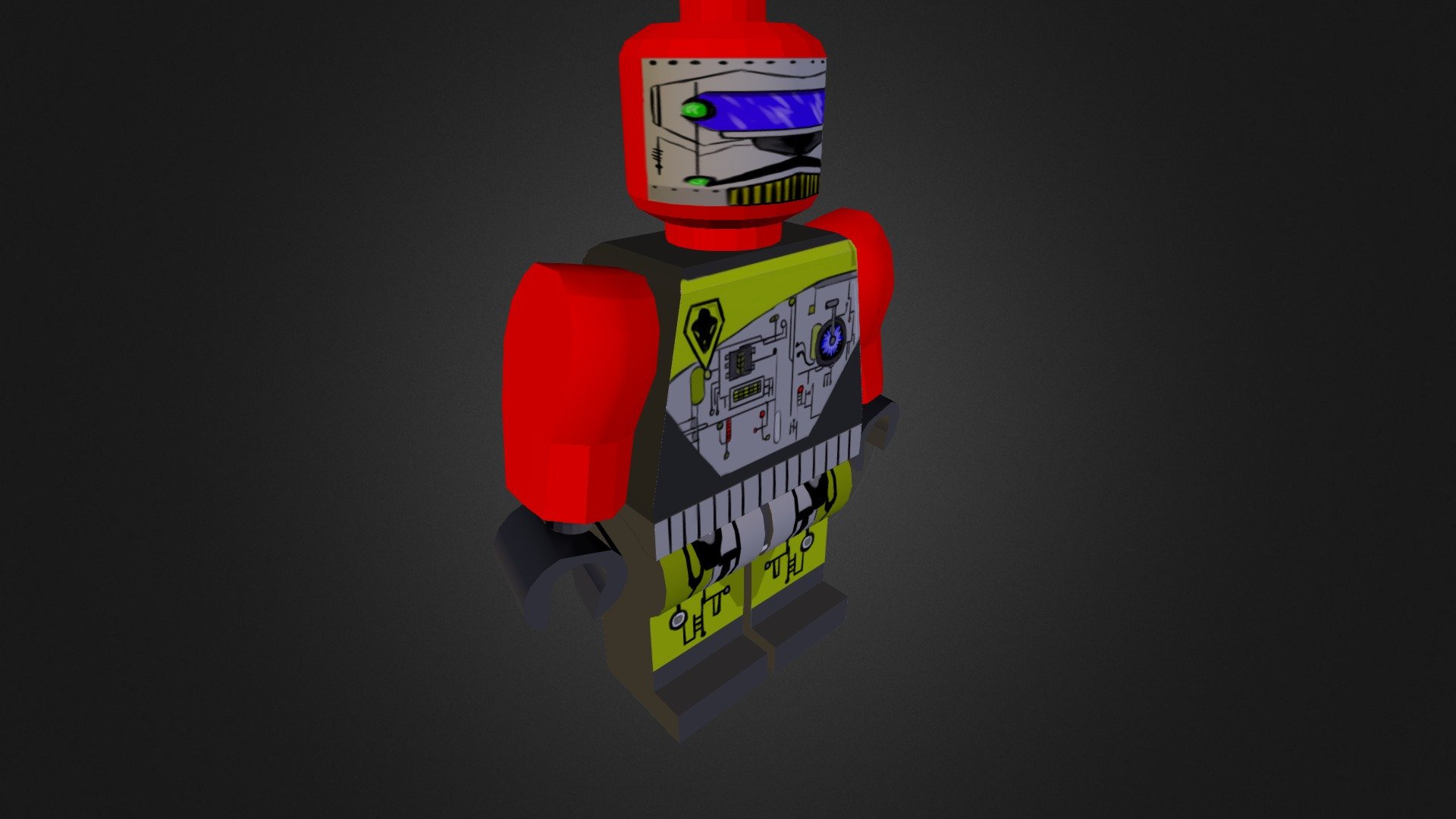 lego robot minifig - 3D model by rhys.lawson [87f5d21] - Sketchfab