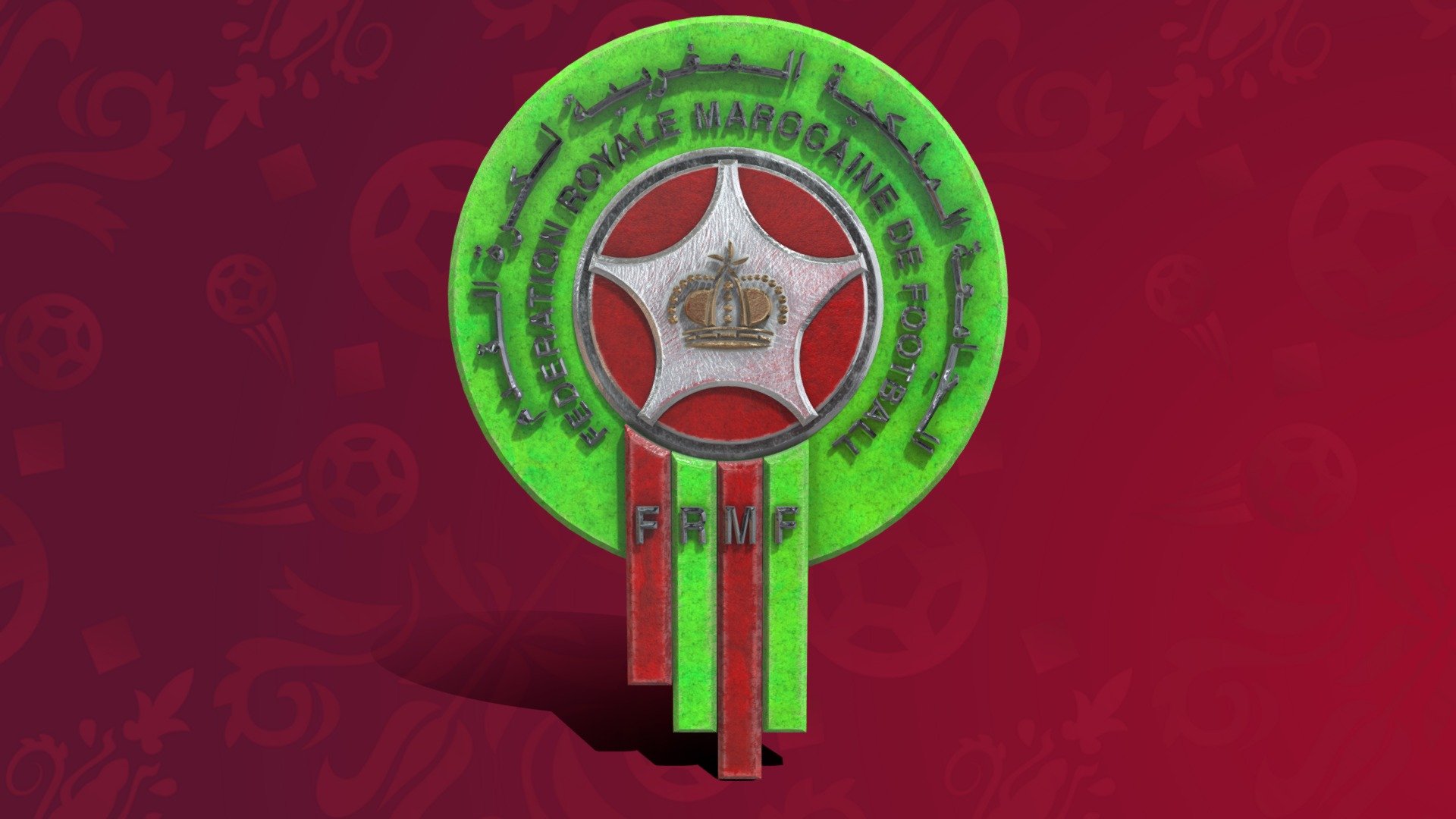 Morocco National Team 3D Badge - 3D model by degoverse [87f8c83 ...