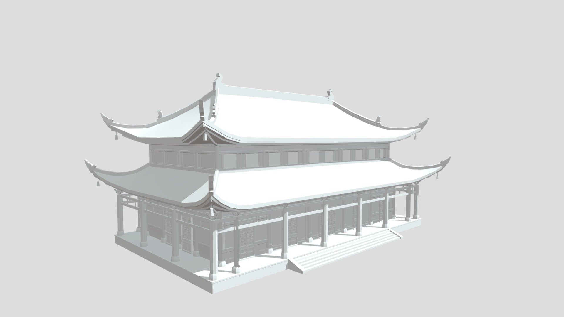 Chinese House 02 - Download Free 3D model by DeerDesigneer [87f90b5 ...
