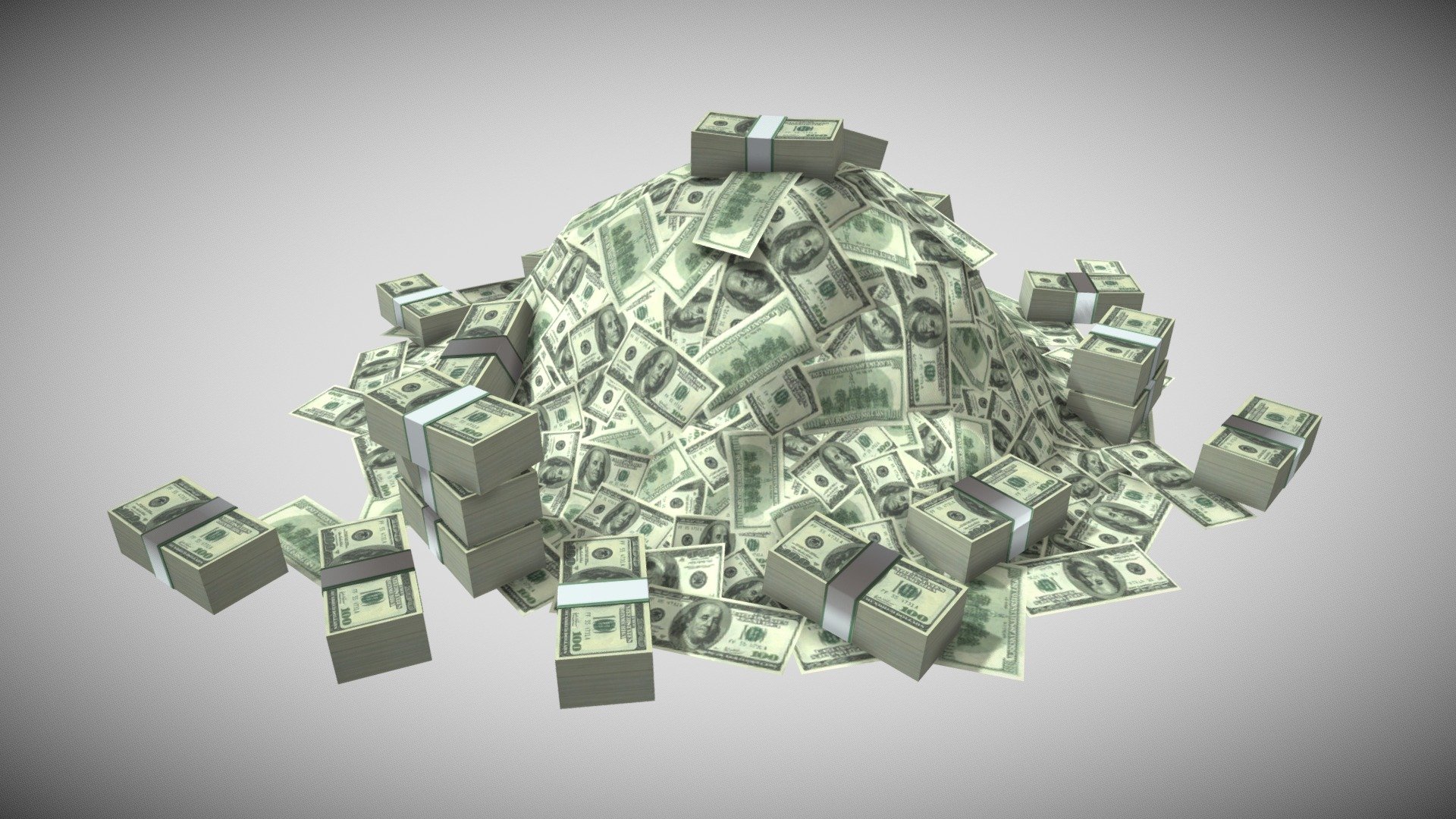 Cash Pile and Money Stacks - Download Free 3D model by streetpharmacy ...