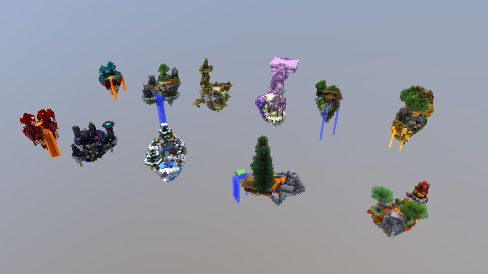 11x Skyblock Islands - 3D model by BreadBuilds [87fb5c7] - Sketchfab