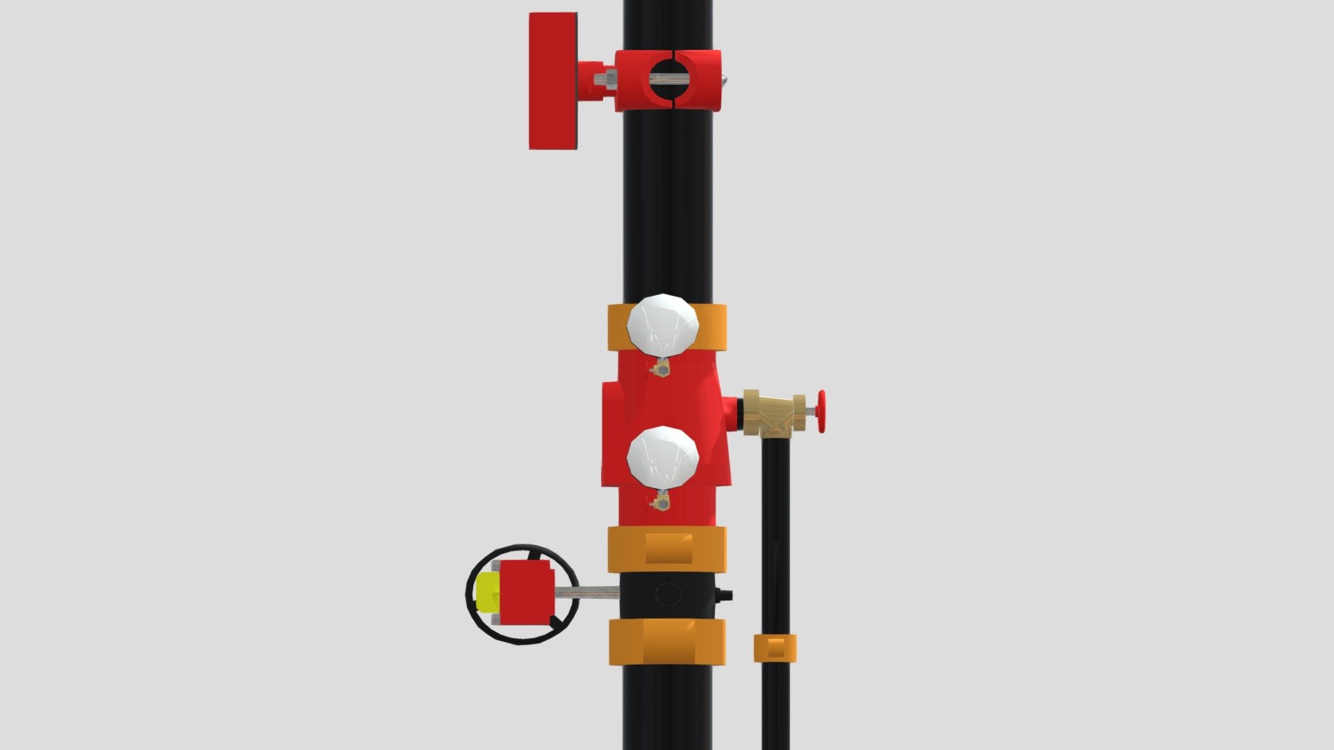 Fire Sprinkler System Riser Detail - 3D model by NFSA [87fb832] - Sketchfab