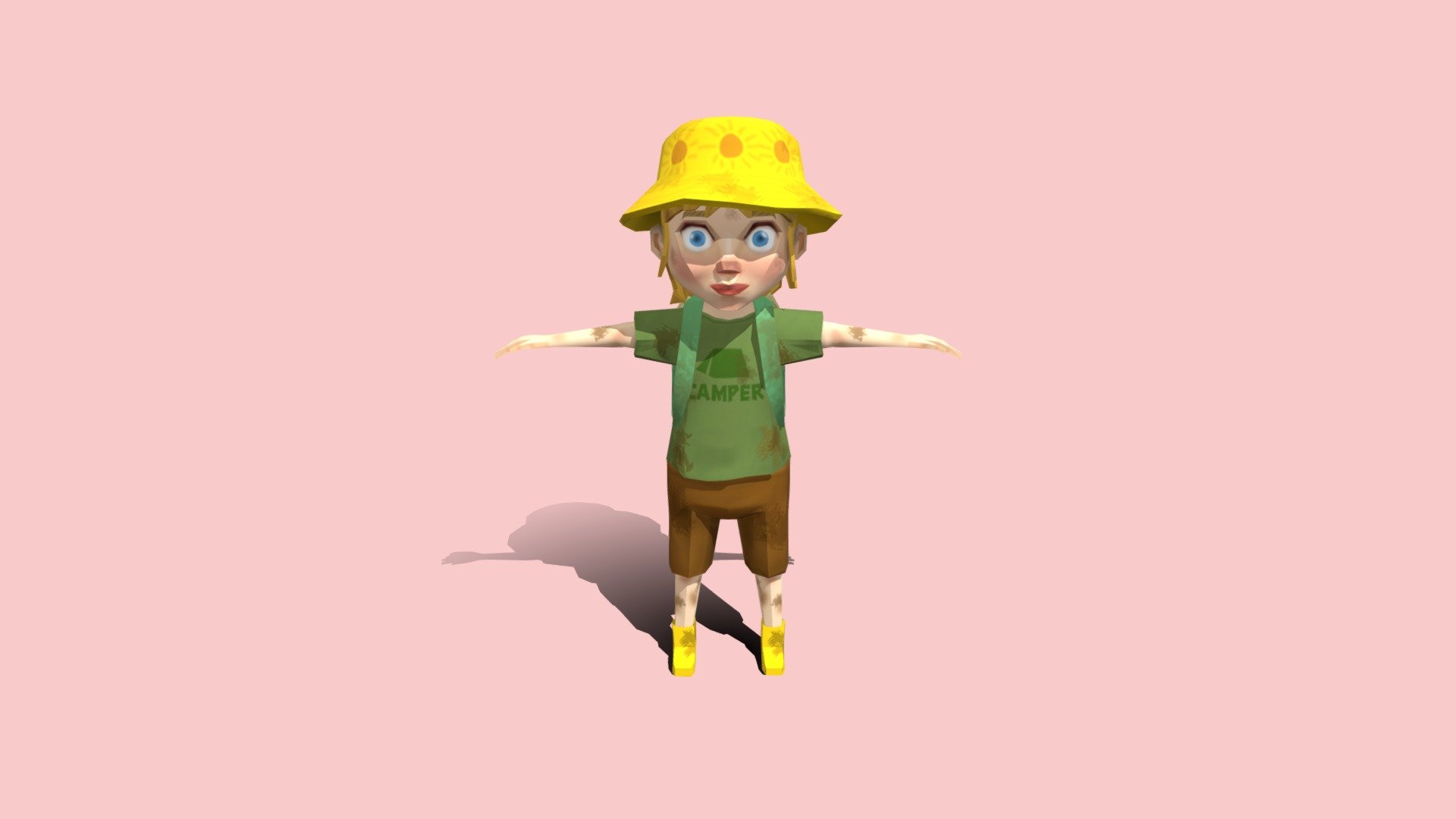 Girl Camper Character Model - 3D model by SummerOkey41 [880164f ...