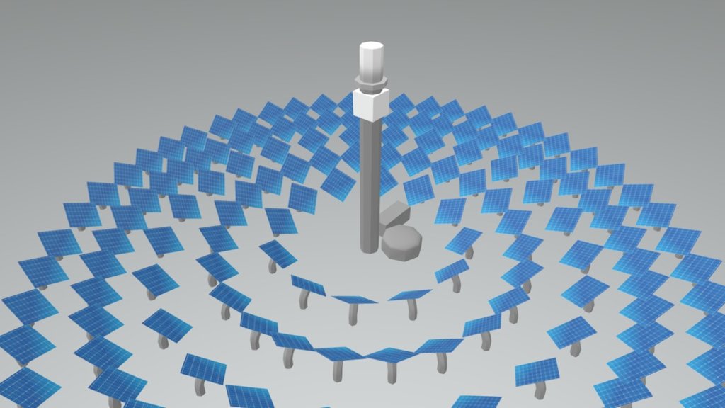 Solar Plant - 3D model by KalebHogan [8802a1d] - Sketchfab