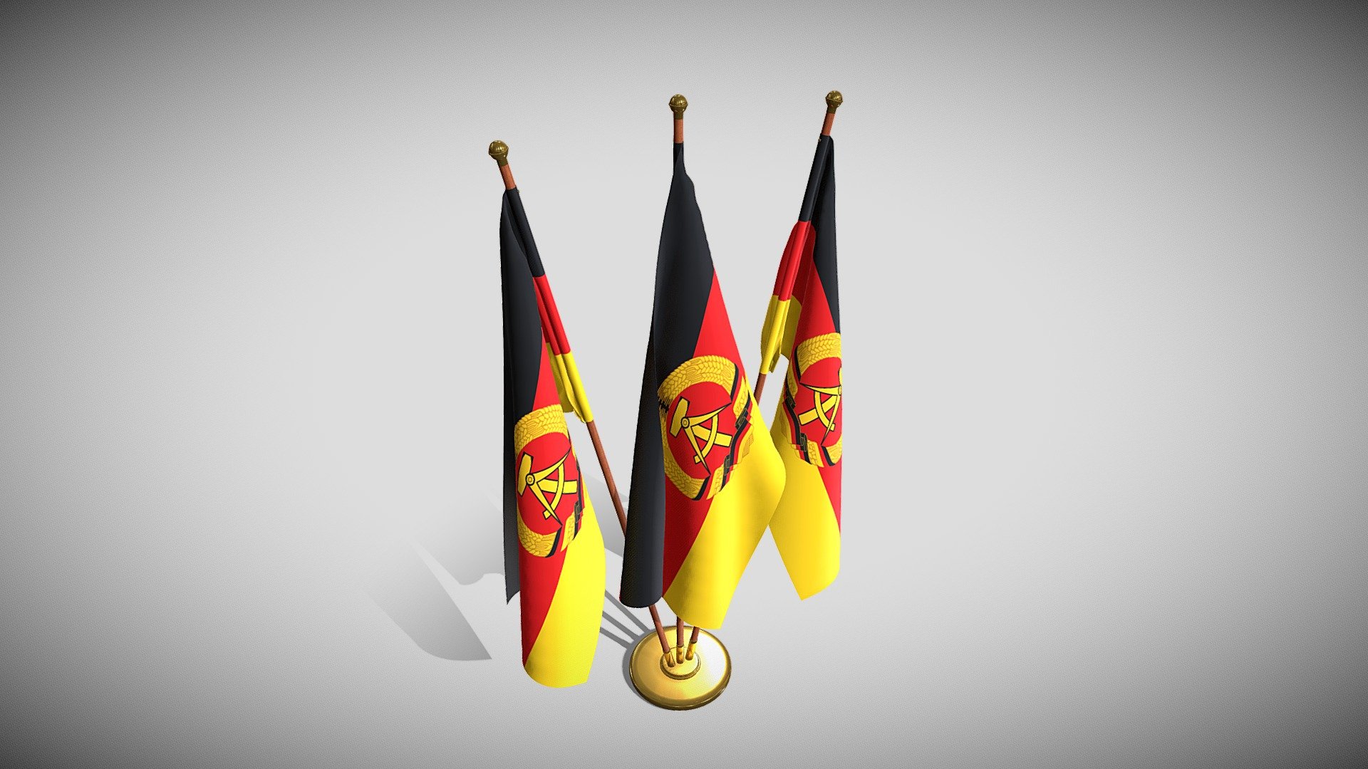 East German Flag Pack - Buy Royalty Free 3D model by dragosburian ...