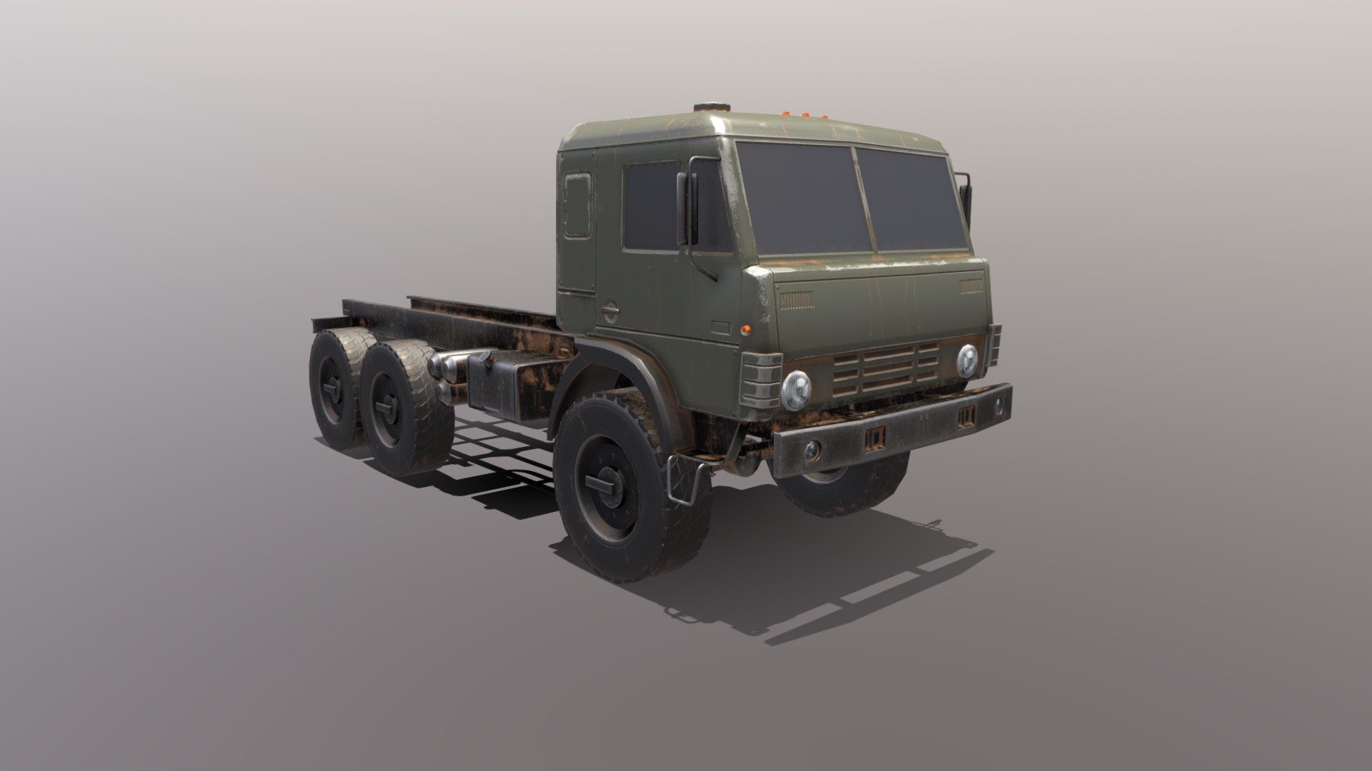 Low poly Kamaz - 3D model by creosine [8816444] - Sketchfab