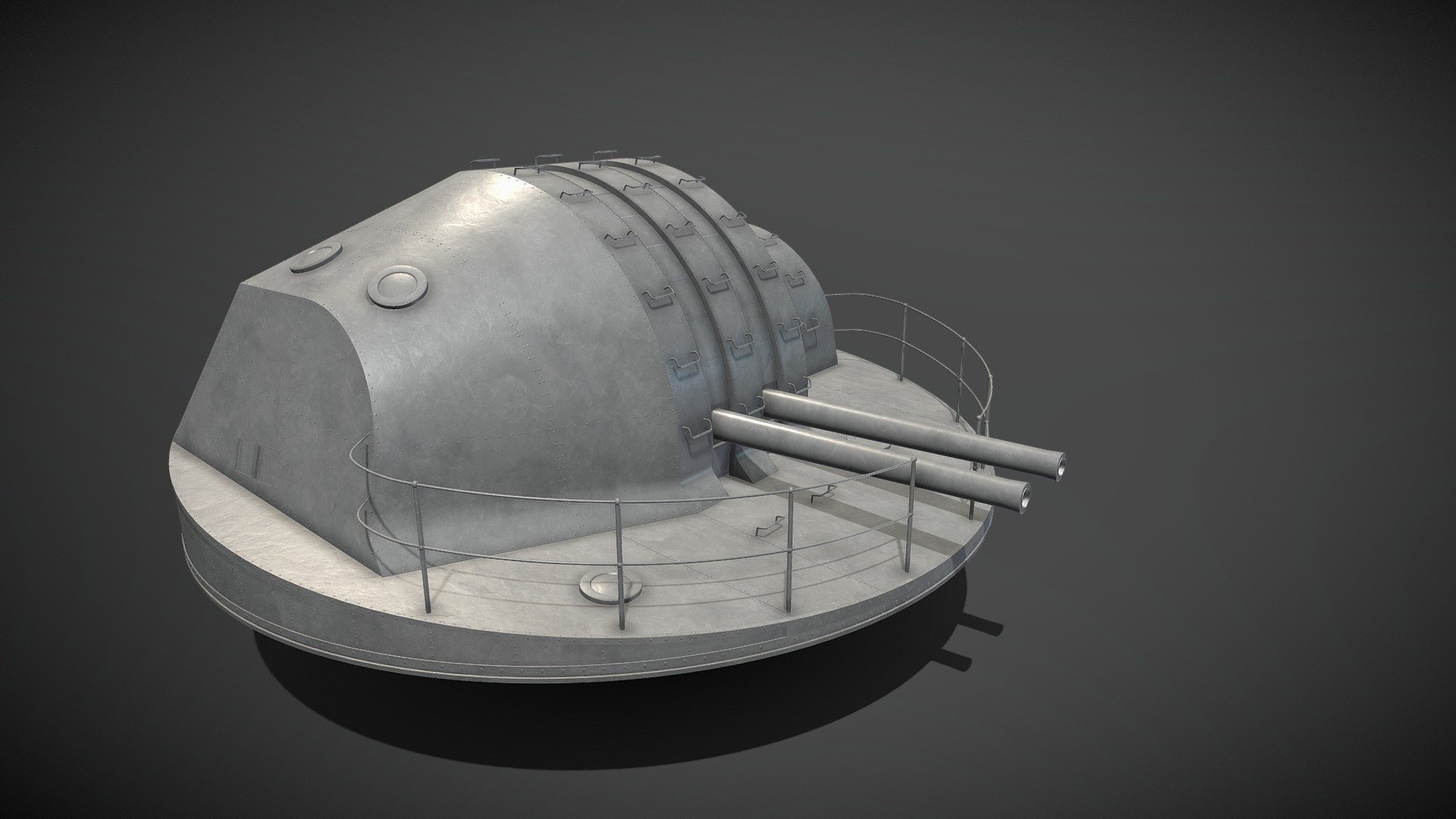 12.7 cm/40 (5") Type 89 Mod 3 - Buy Royalty Free 3D model by ThomasBeerens [8819ea3] - Sketchfab ...