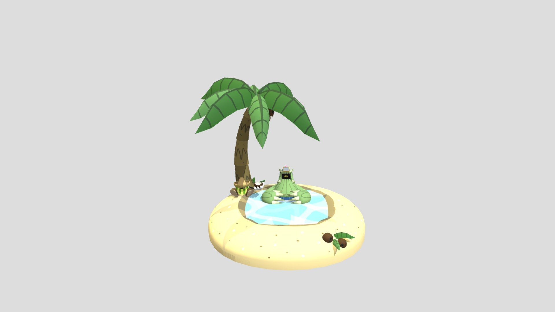 Little oasis - 3D model by Atrichocke [881dabd] - Sketchfab