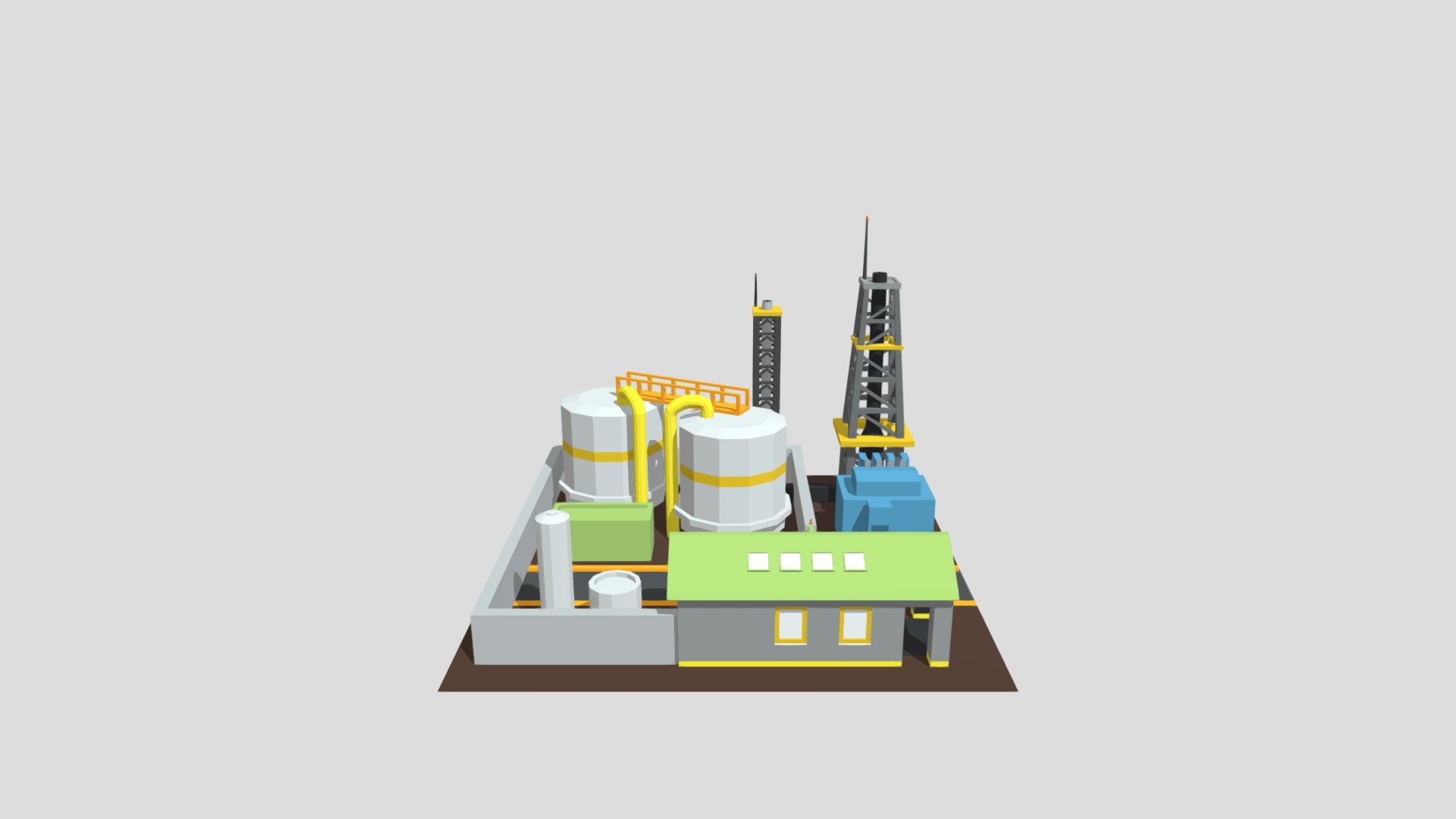 Oil Refinery - 3D model by Klimuk Sergey (@uncle.mid) [881f9b3] - Sketchfab
