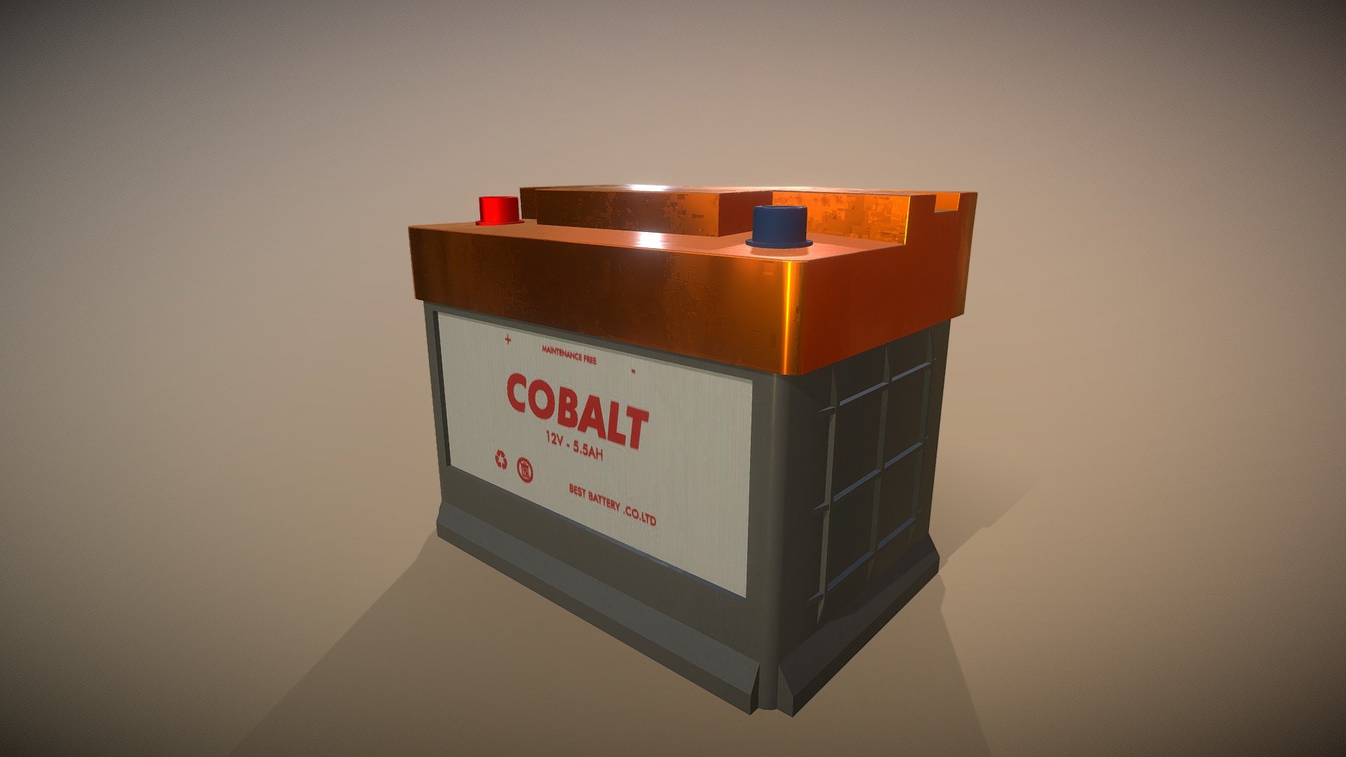 ACCU Battery car - Buy Royalty Free 3D model by sameka [88250b9] - Sketchfab Store