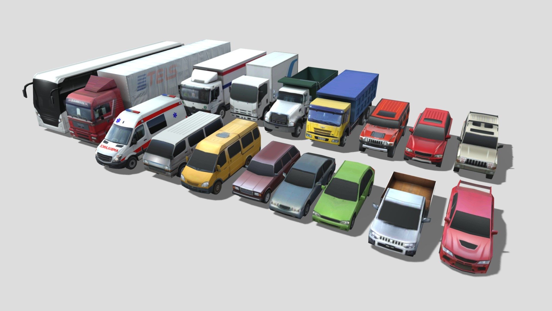 Traffic Racer NPC vehicles pack - Download Free 3D model by Loi ...