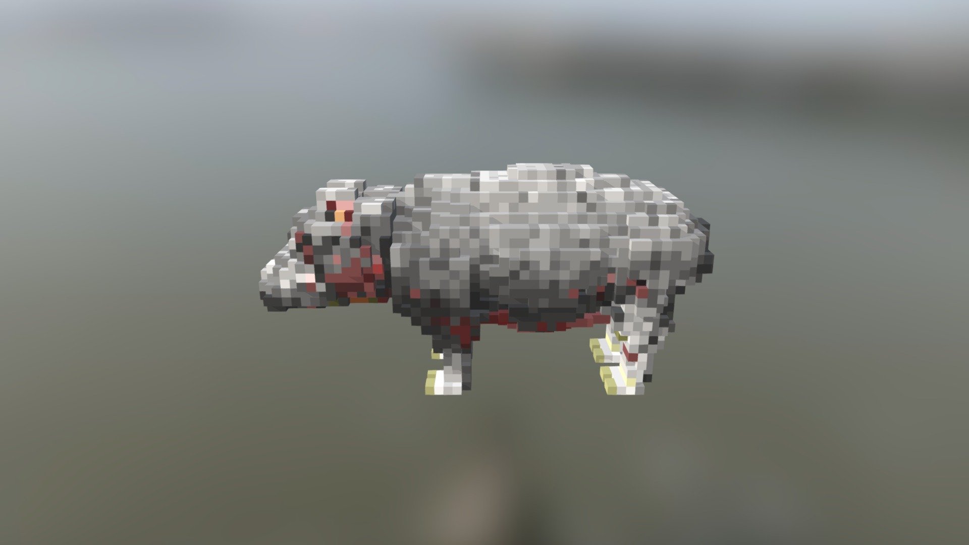 Hippopotamus Voxel - Download Free 3D model by WaxFreeOintment [8829df0 ...