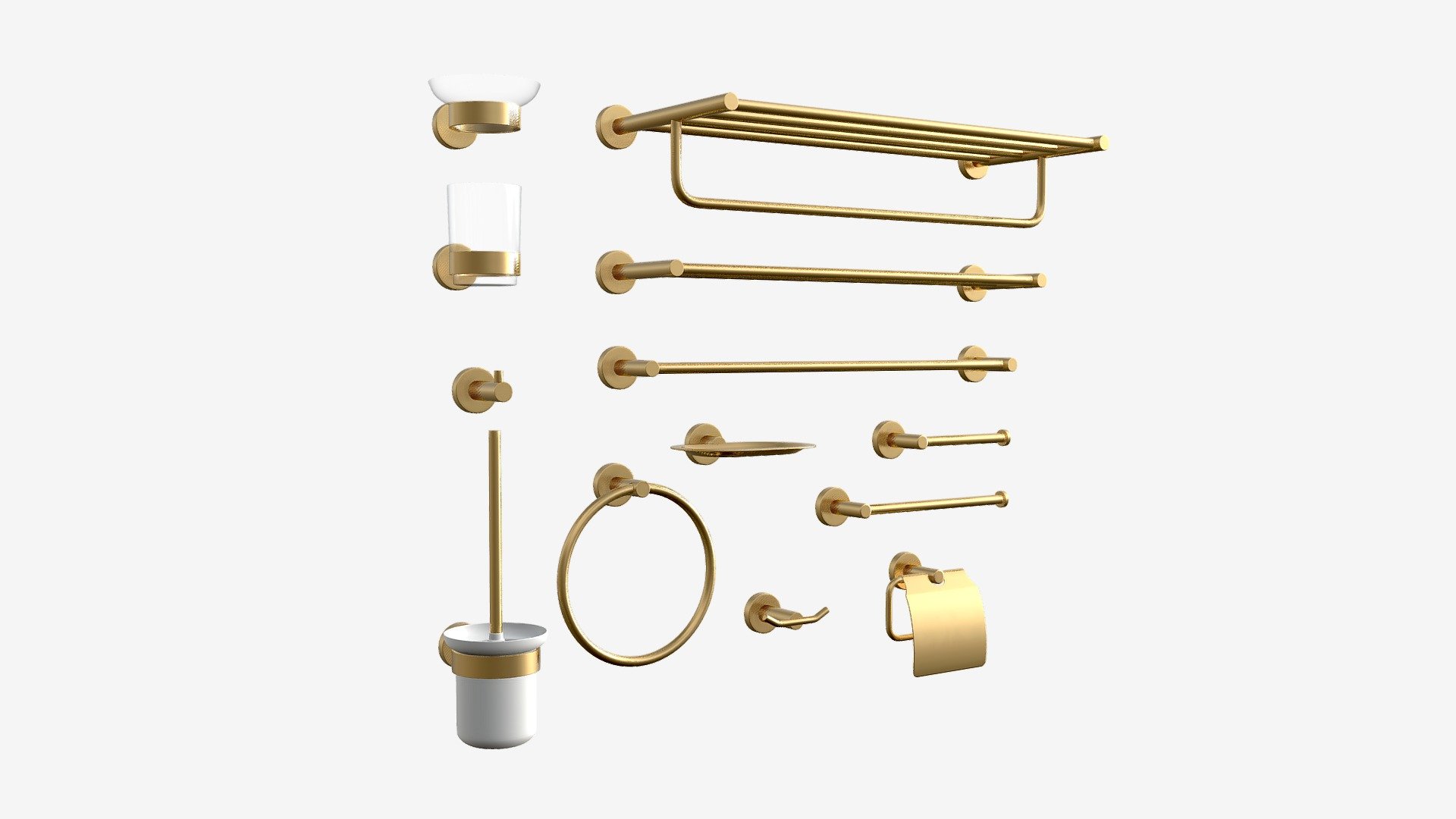 Bathroom Rack Shelf Hanger Wall Mount - Buy Royalty Free 3D model by ...