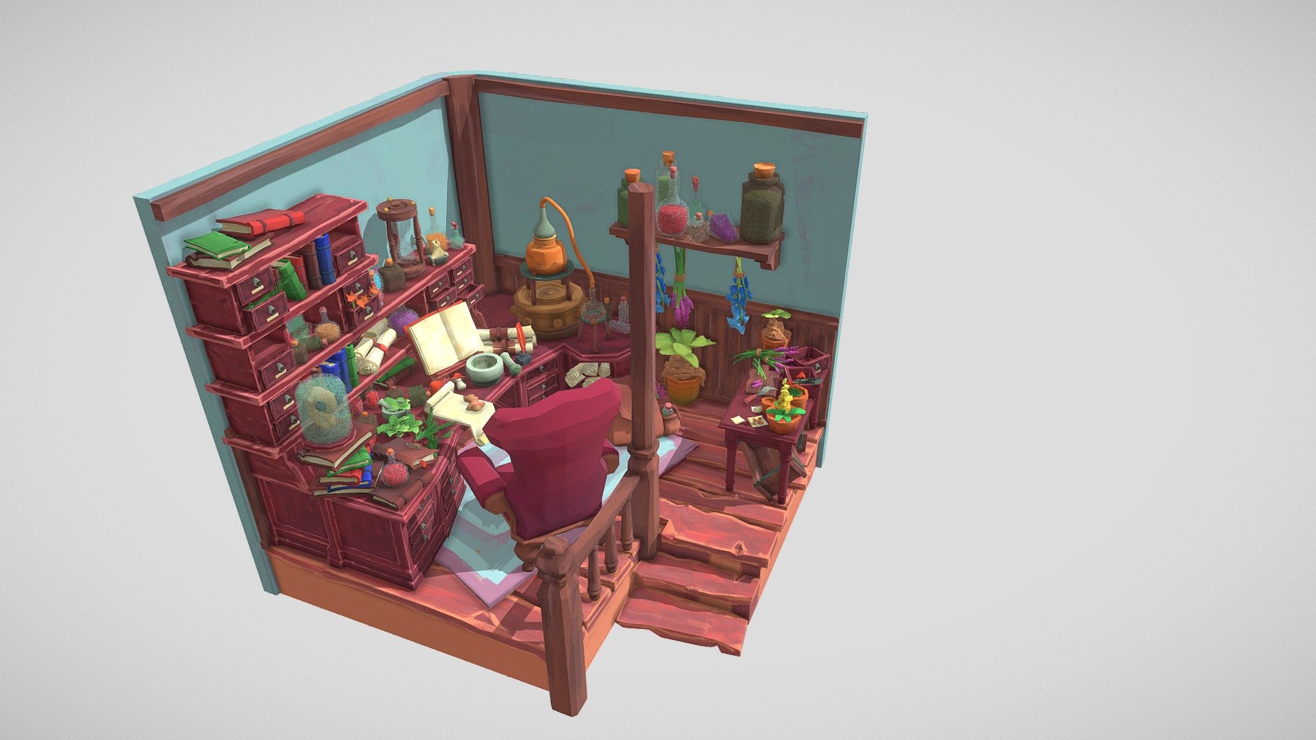 A Potionmakers Room - DAE - 3D model by degreefsenne [882b043] - Sketchfab