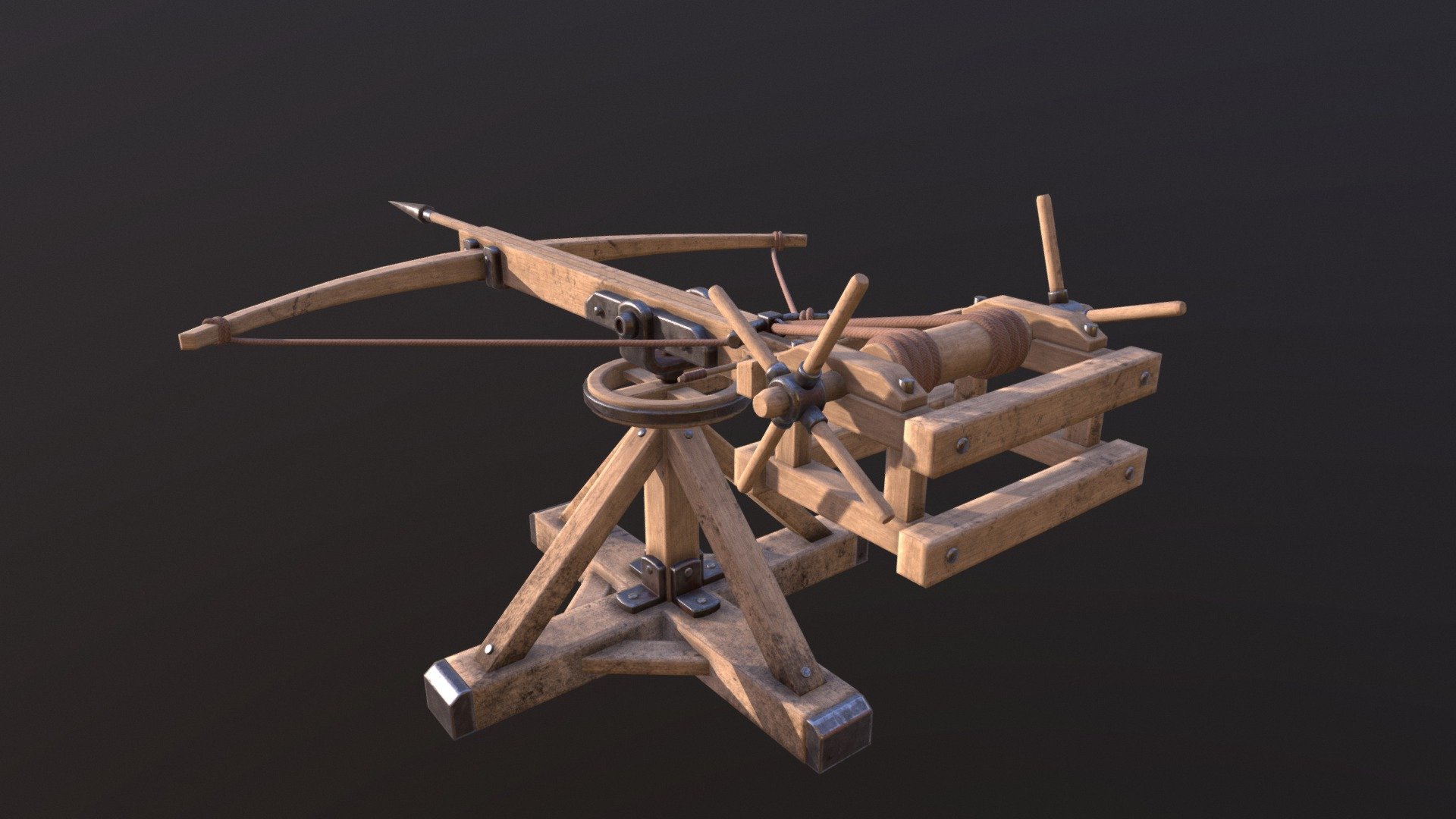 Balista Medieval - 3D model by Growell [882f65a] - Sketchfab