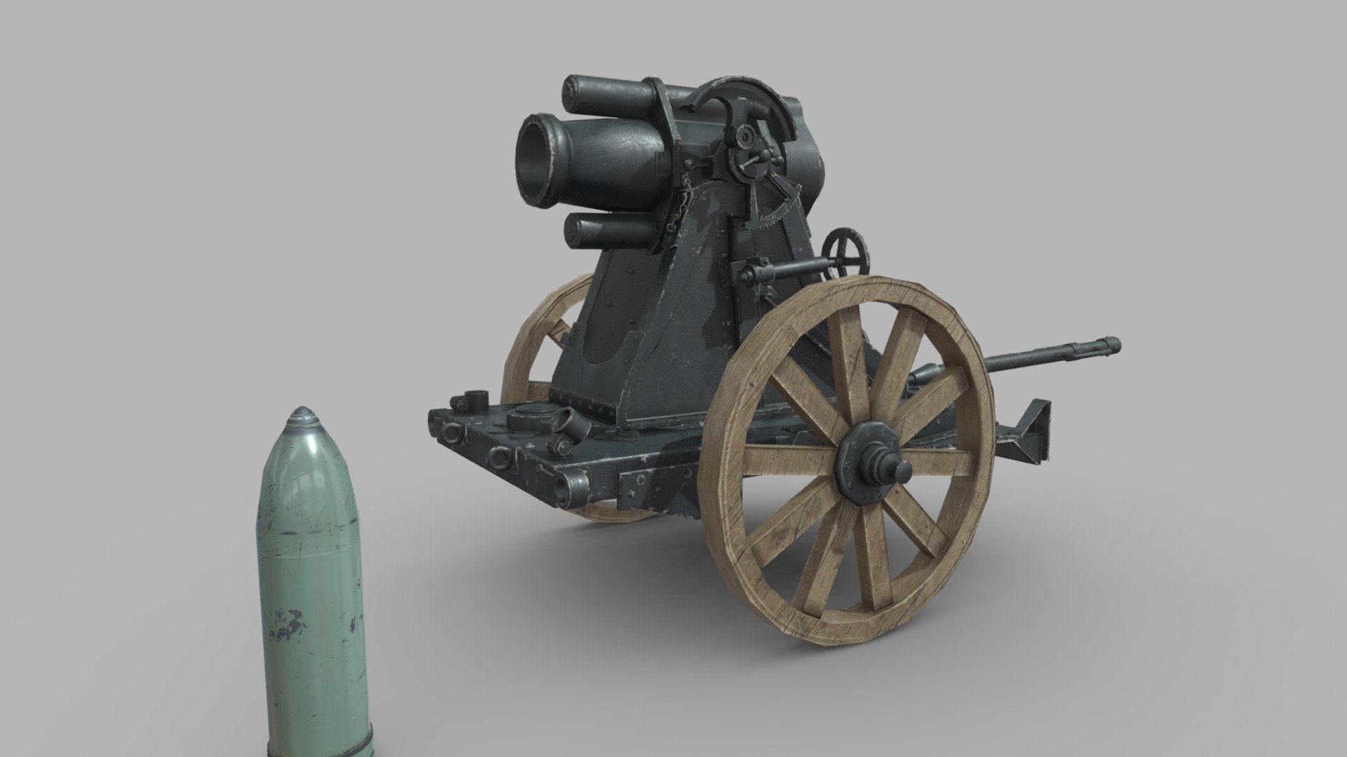 17 cm mittlerer Minenwerfer - 3D model by Miko (@mrpolarbear) [88380da] - Sketchfab