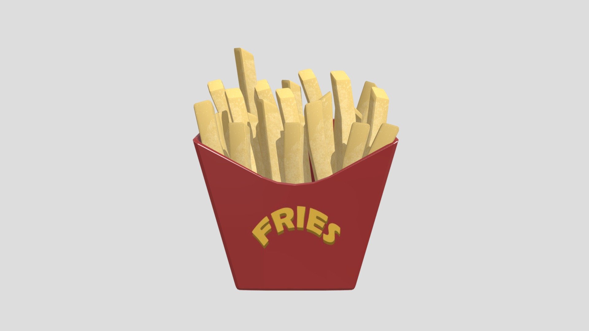 French Fries Box - 3D model by 3dbasket [8839dc1] - Sketchfab